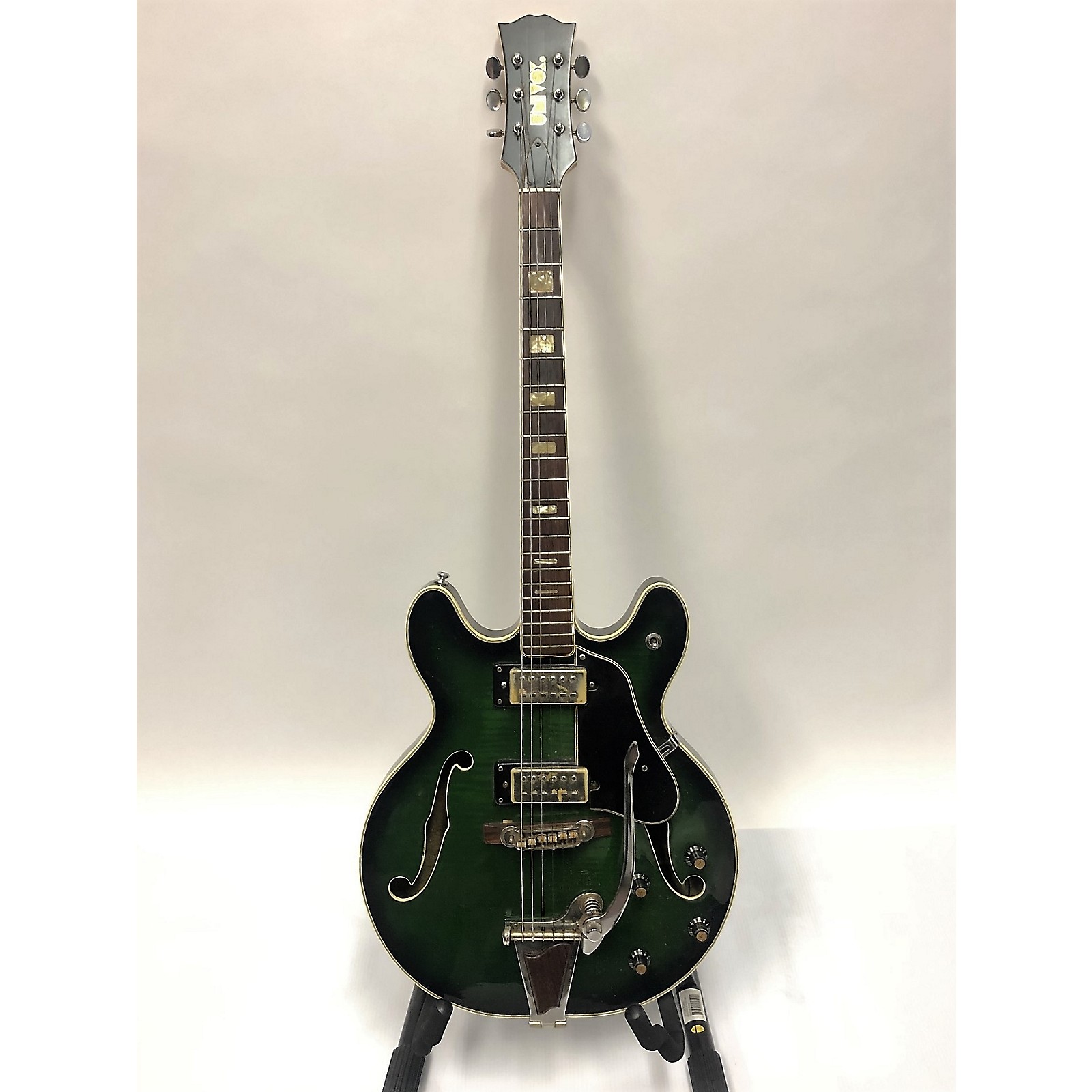 Vintage Univox 1960s Coily Hollow Body Electric Guitar Green | Musician ...