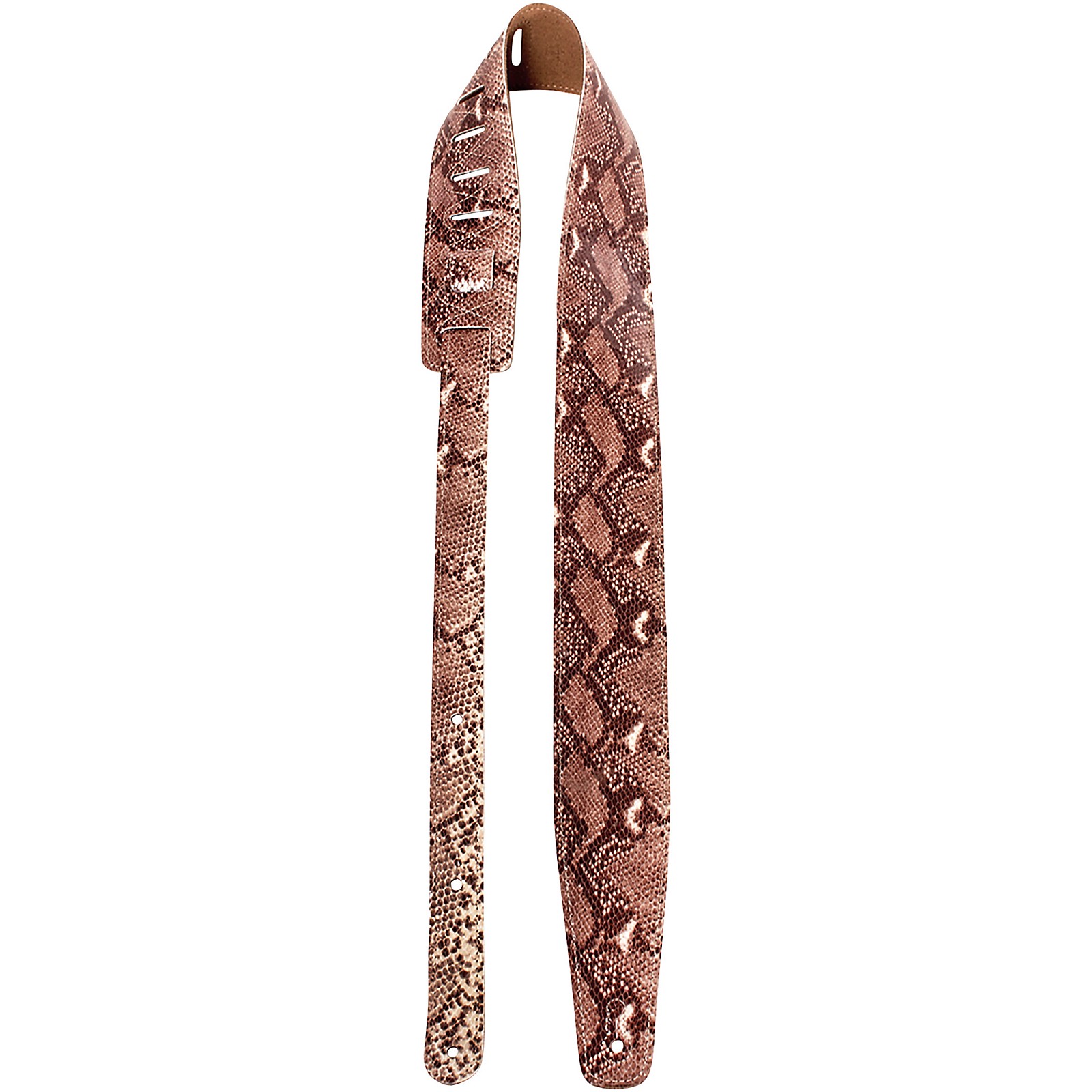 Perri's 2.5" Leather Guitar Strap - Beige Snake Skin Beige Snake Skin ...
