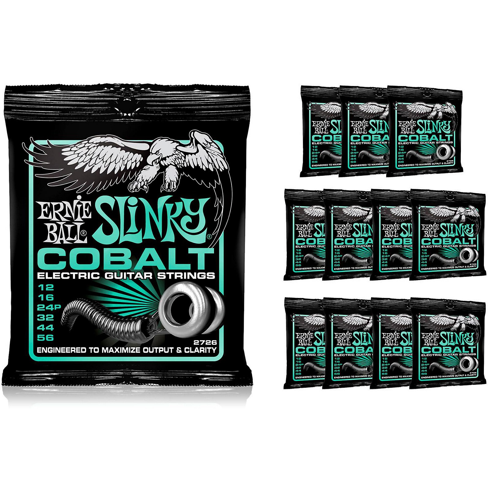 Ernie Ball 2726 Cobalt Not Even Slinky Electric Guitar Strings - Buy 10 ...