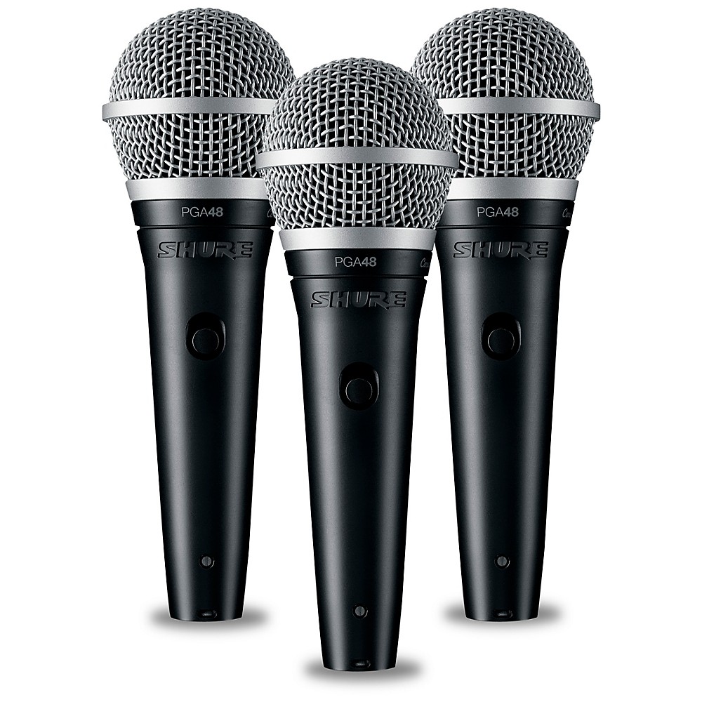Shure PGA48 3-Pack Mic and Stand Kit