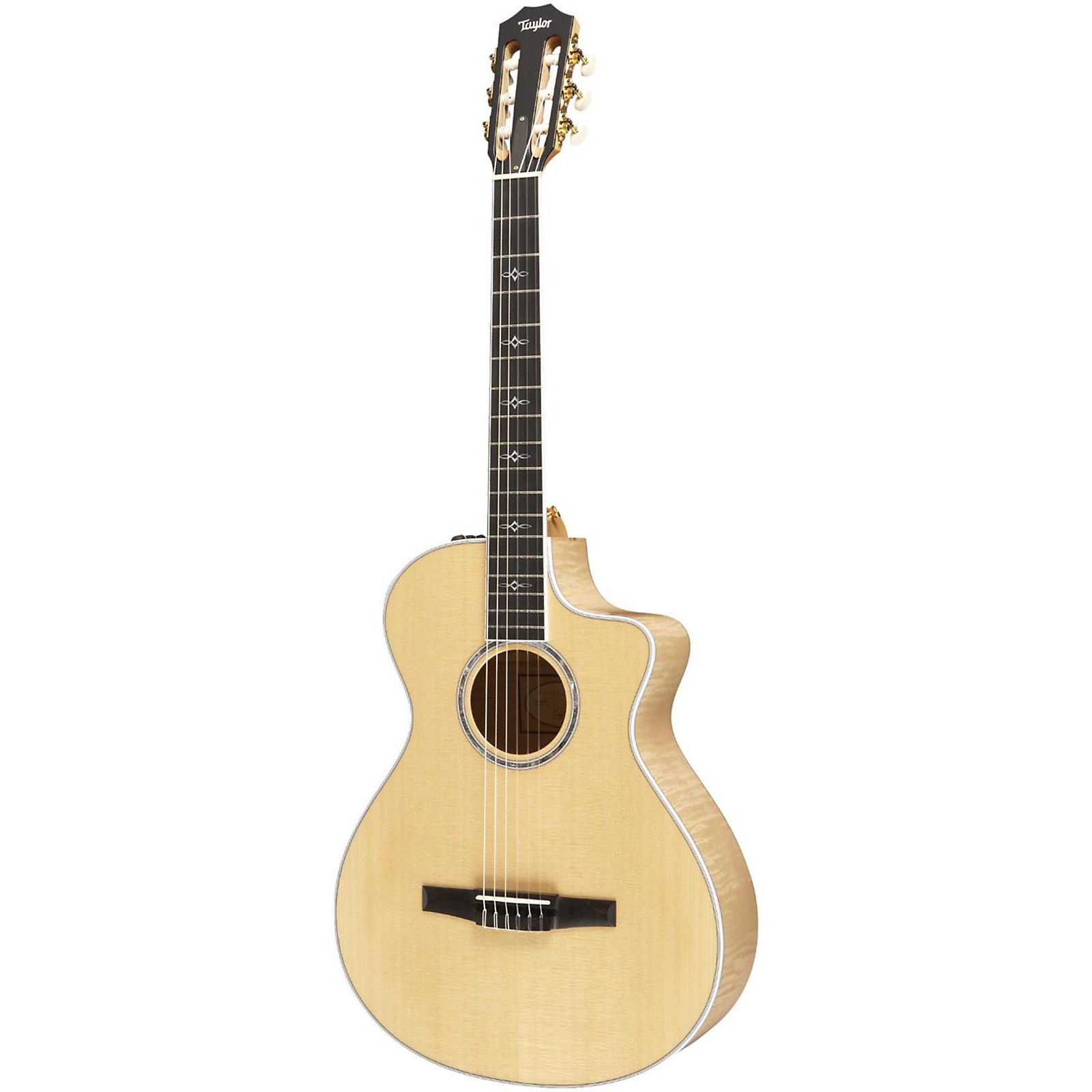 Taylor 612ce-N Maple/Spruce Nylon String Grand Concert Acoustic ...