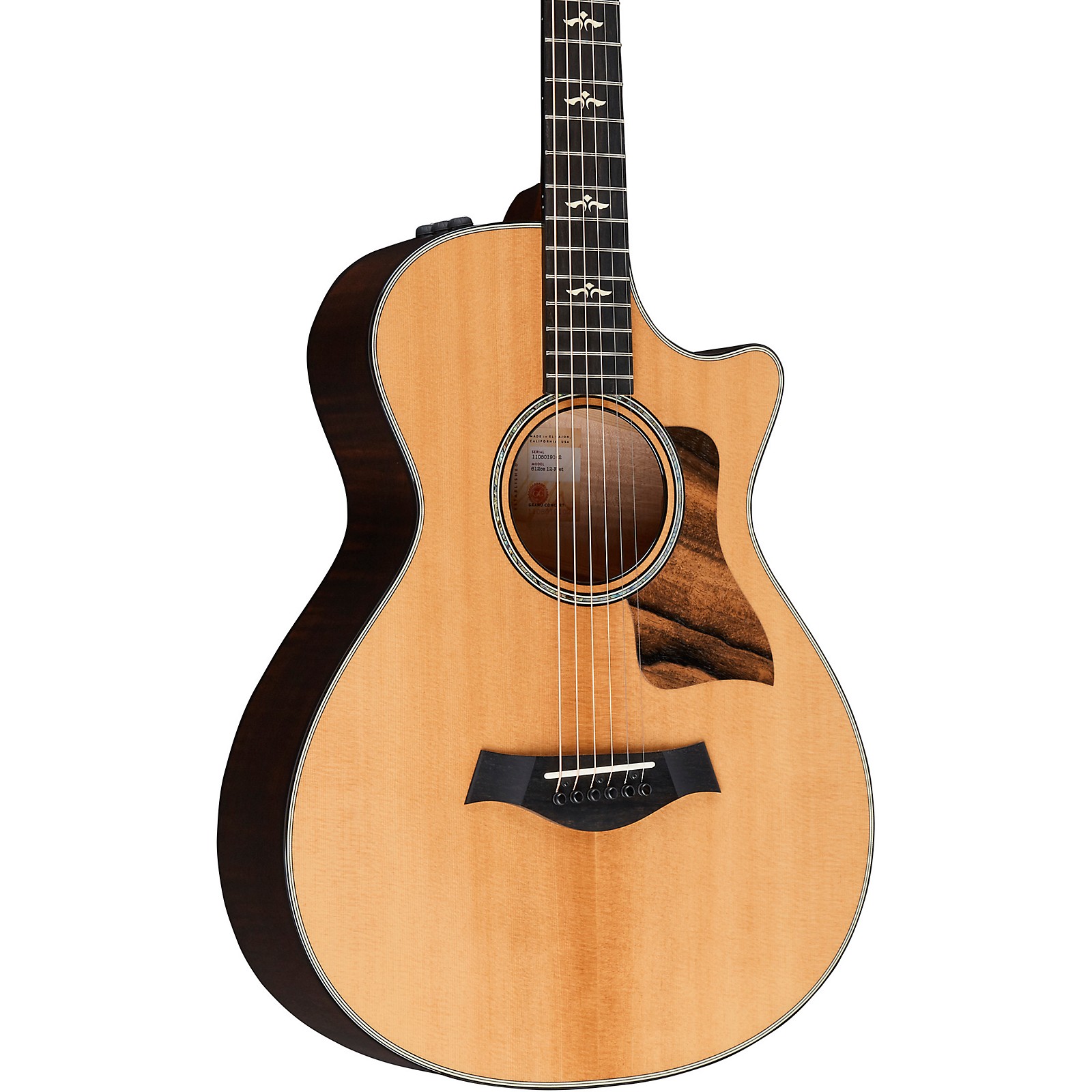 Taylor 612ce V-Class 12-Fret Grand Concert Acoustic-Electric Guitar ...