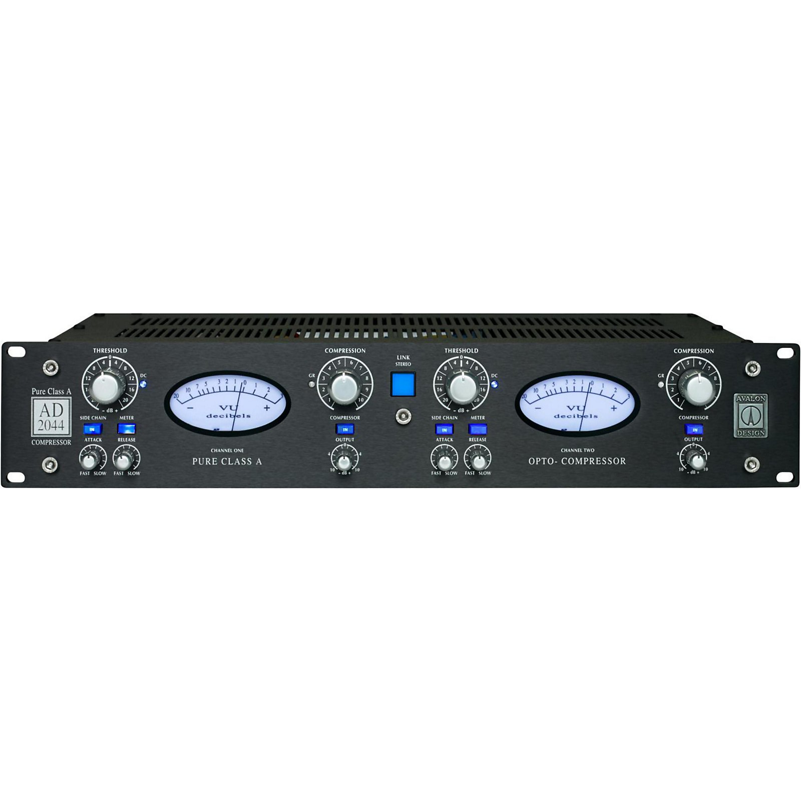 Avalon AD2044 Pure Class A Dual Mono Opto Compressor | Musician's Friend