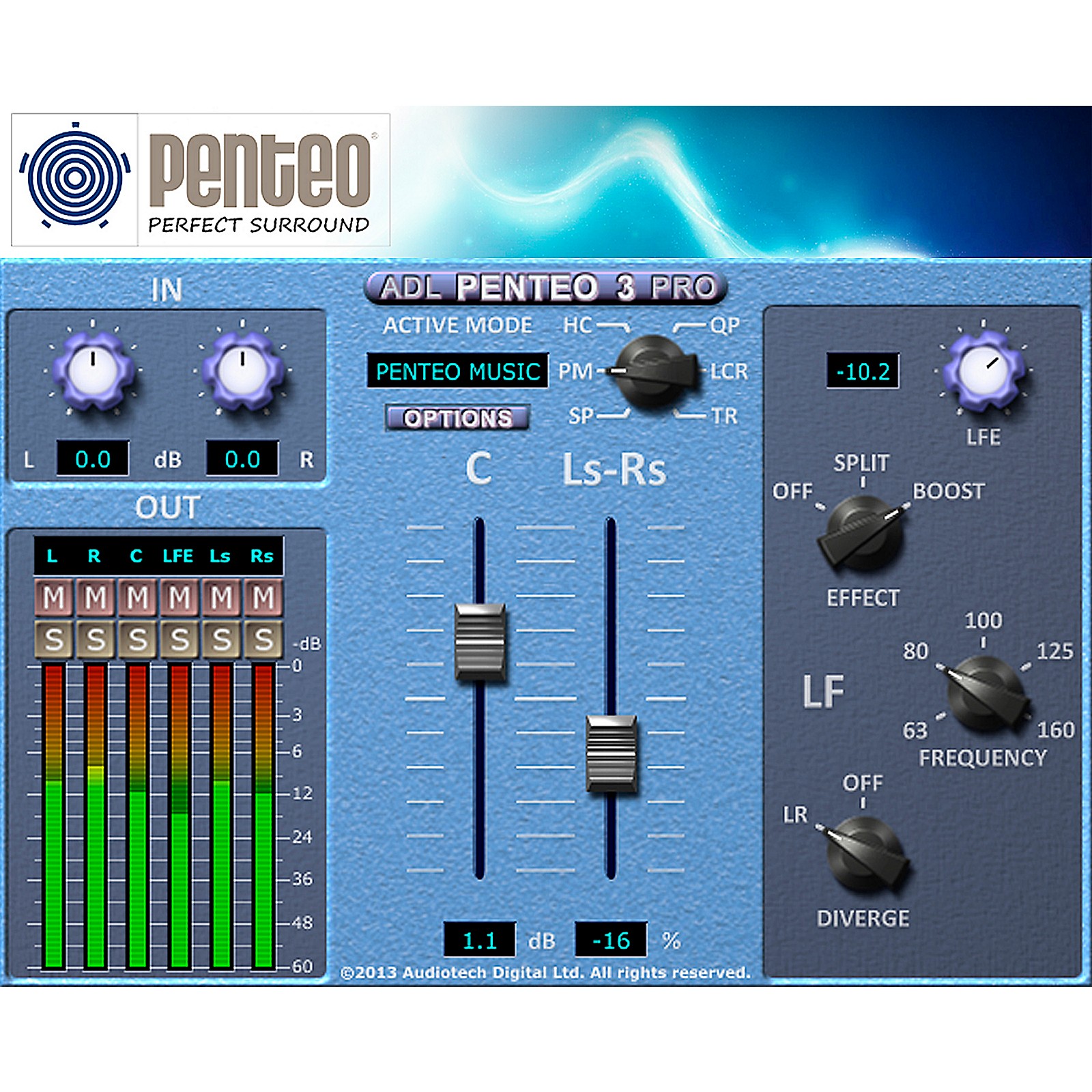Penteo ADL Penteo 3 Pro Stereo to Surround UP Mixer | Musician's Friend