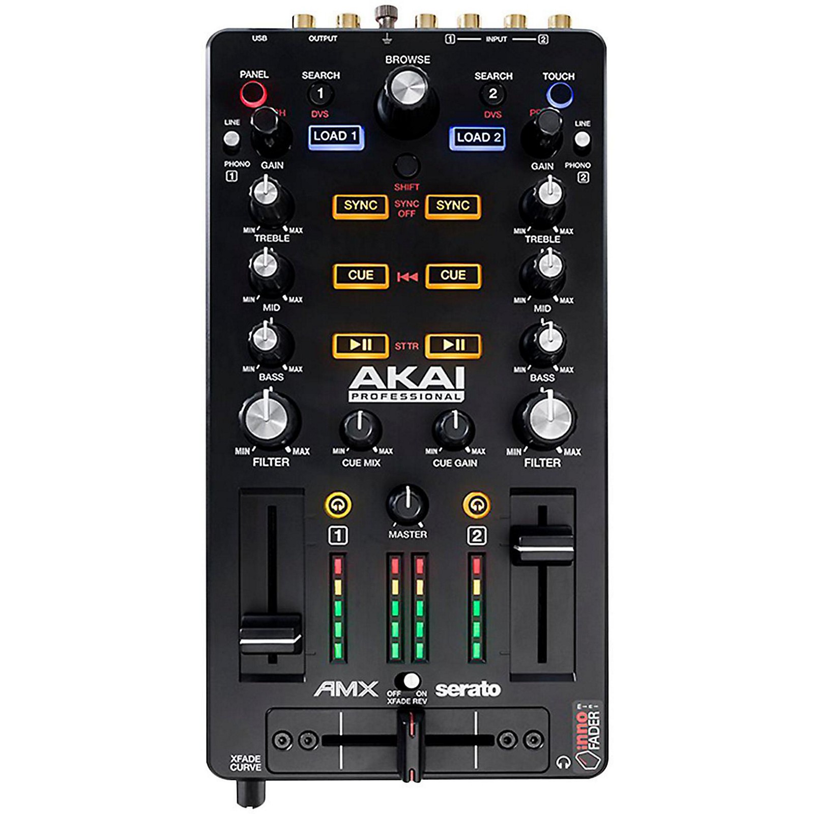 Akai Professional AMX Mixing Surface with Audio Interface for Serato DJ ...