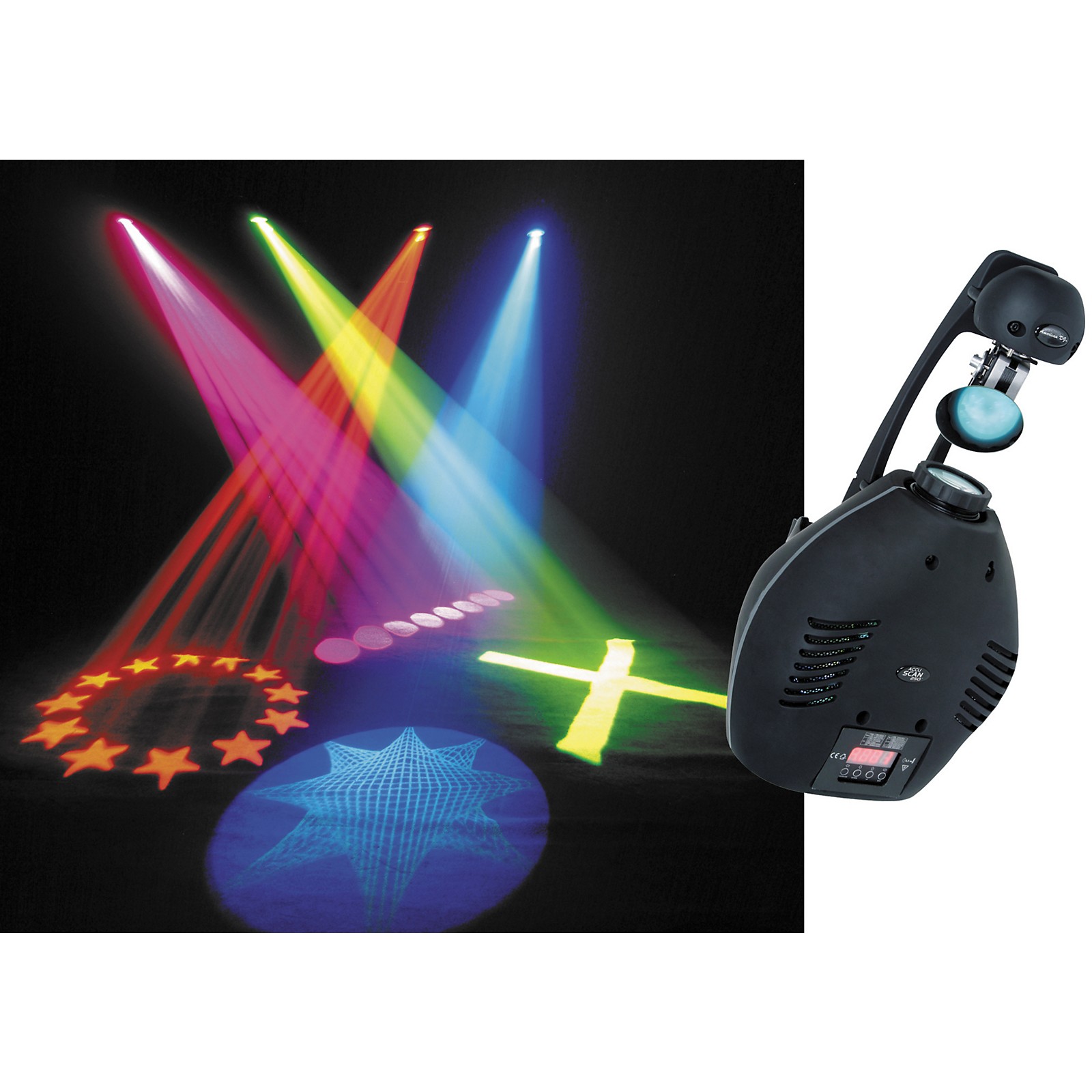 American DJ Accu Scan 250 250W Discharge DMX Intelligent Scanner ...