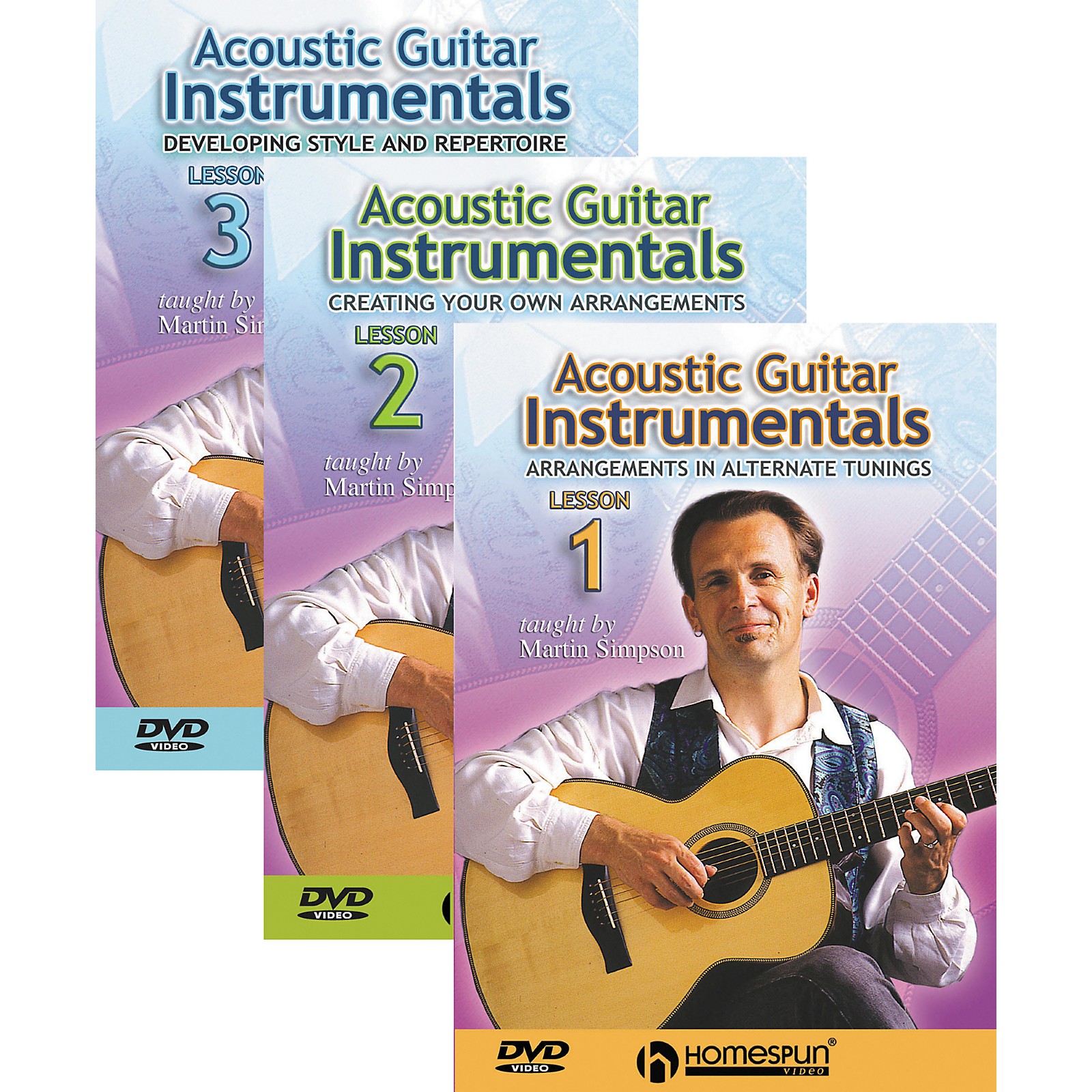 Homespun Acoustic Guitar Instrumentals 3 DVD Set | Musician's Friend