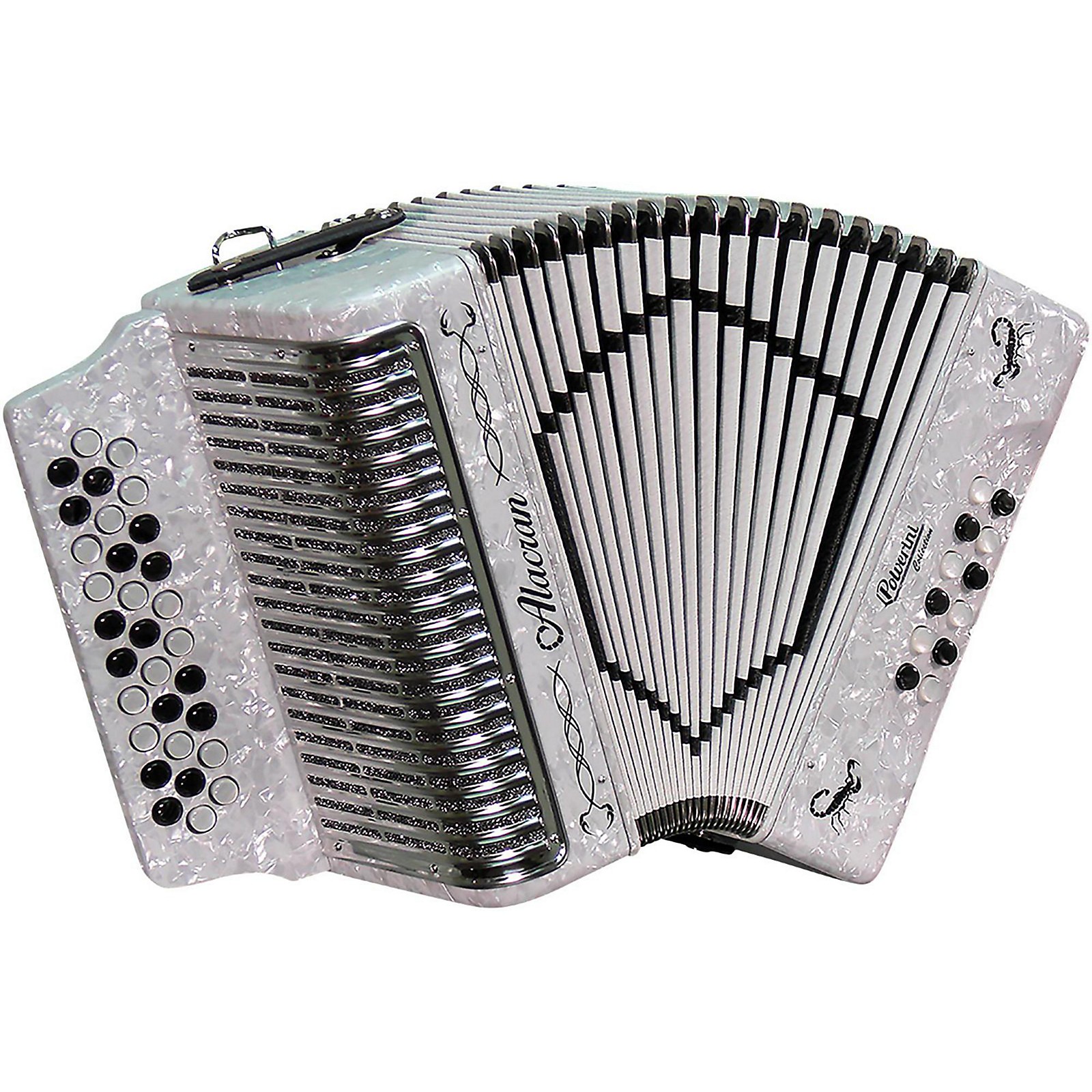 SofiaMari Alacran Accordion with case and straps White E/A/D | Musician ...