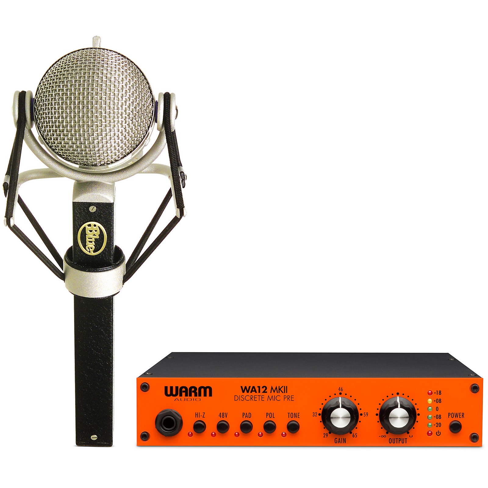 Warm Audio BLUE Dragonfly Microphone with Warm Audio WA12 MkII ...