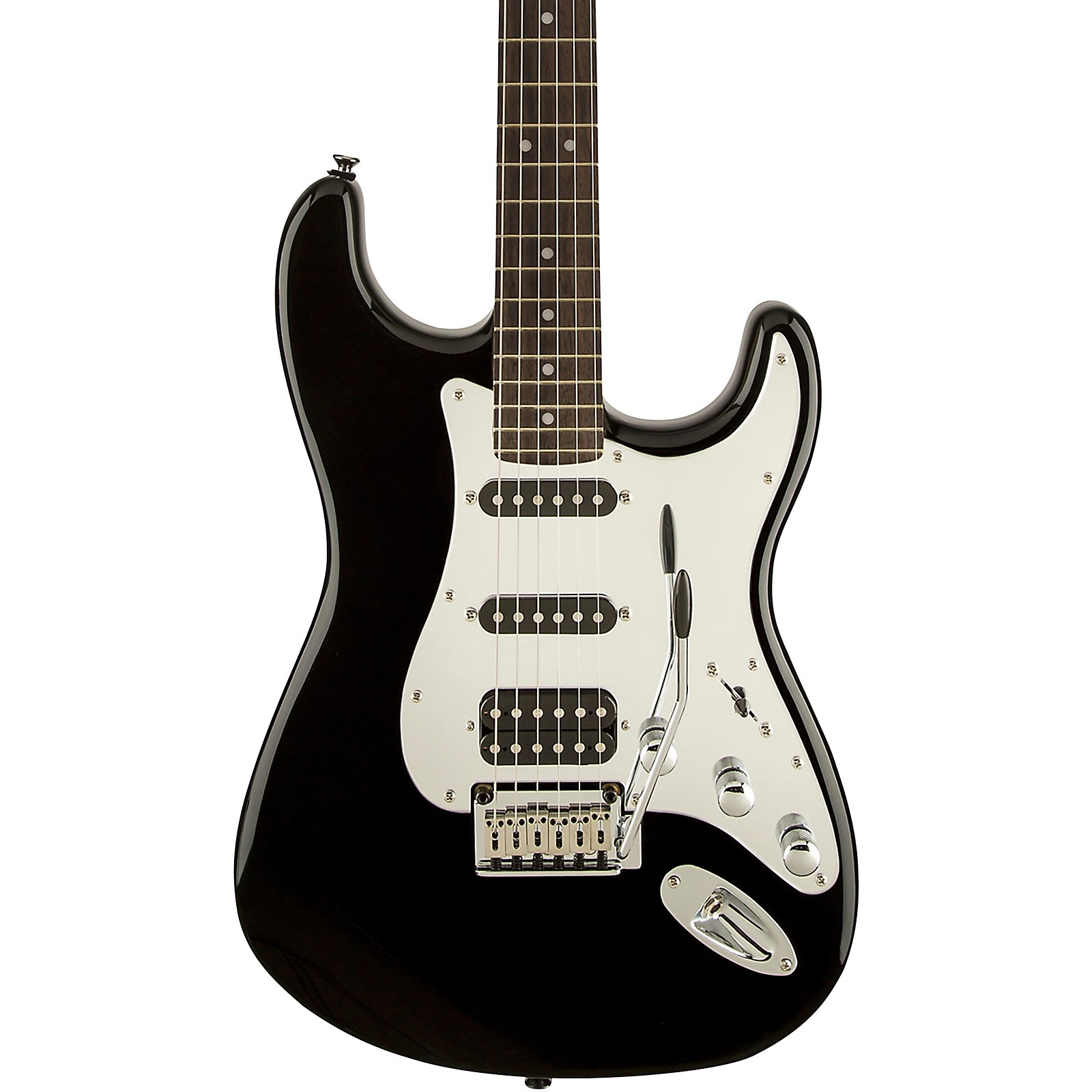 Squier Black and Chrome Fat Stratocaster HSS Electric Guitar | Musician ...