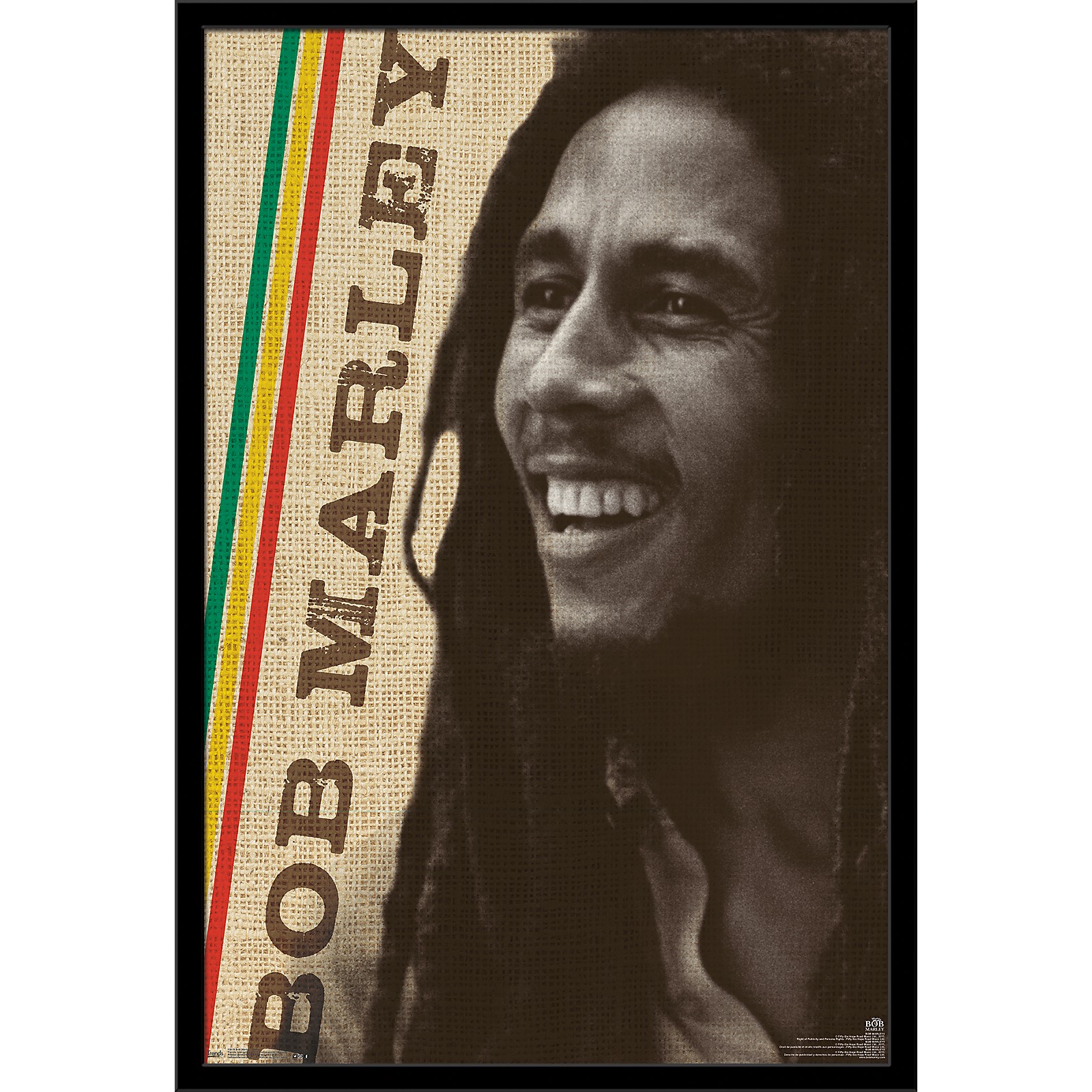 Trends International Bob Marley - Smile Poster Framed Black | Musician ...
