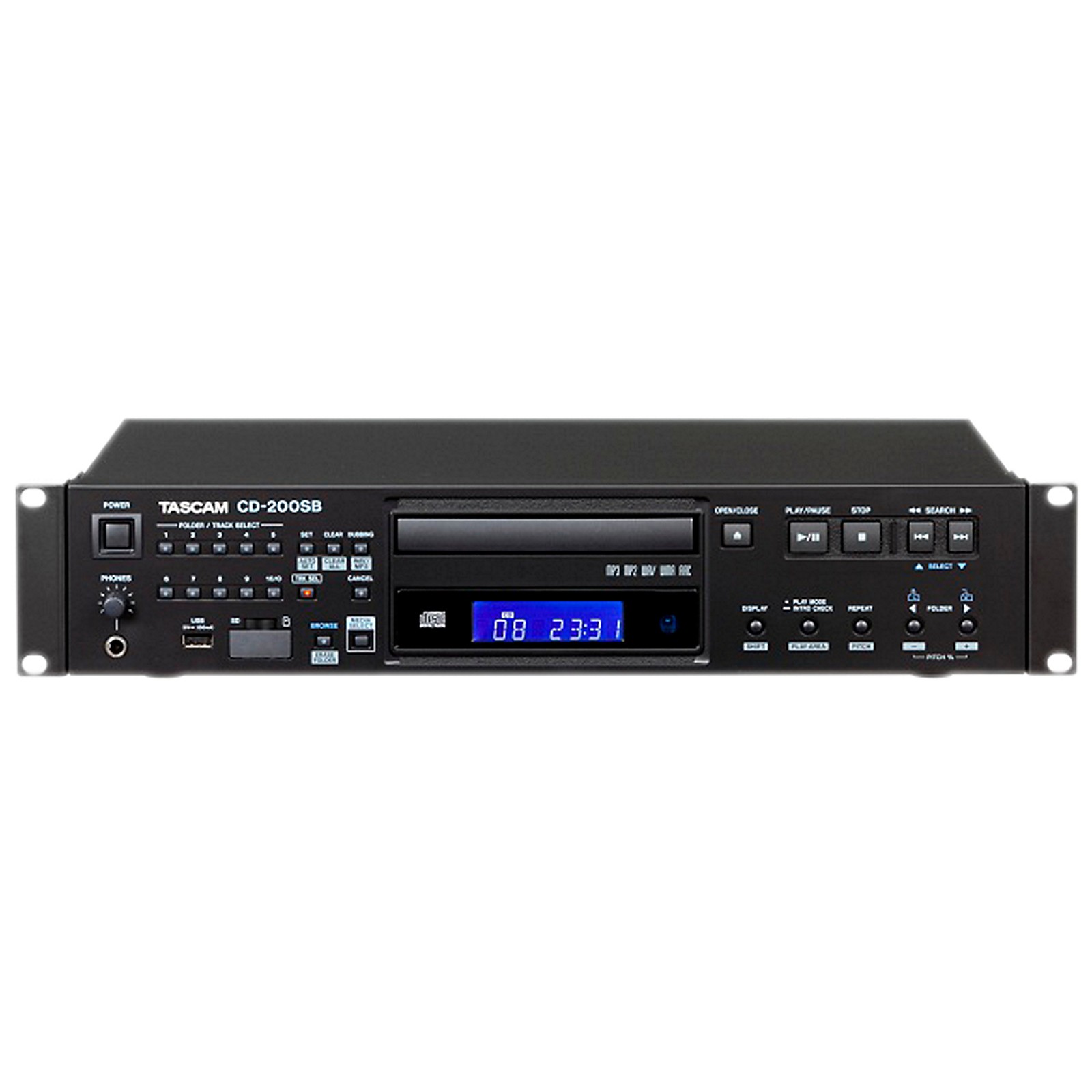 Tascam CD-200SB Professional CD, SD, & USB Rackmount Player | Musician ...