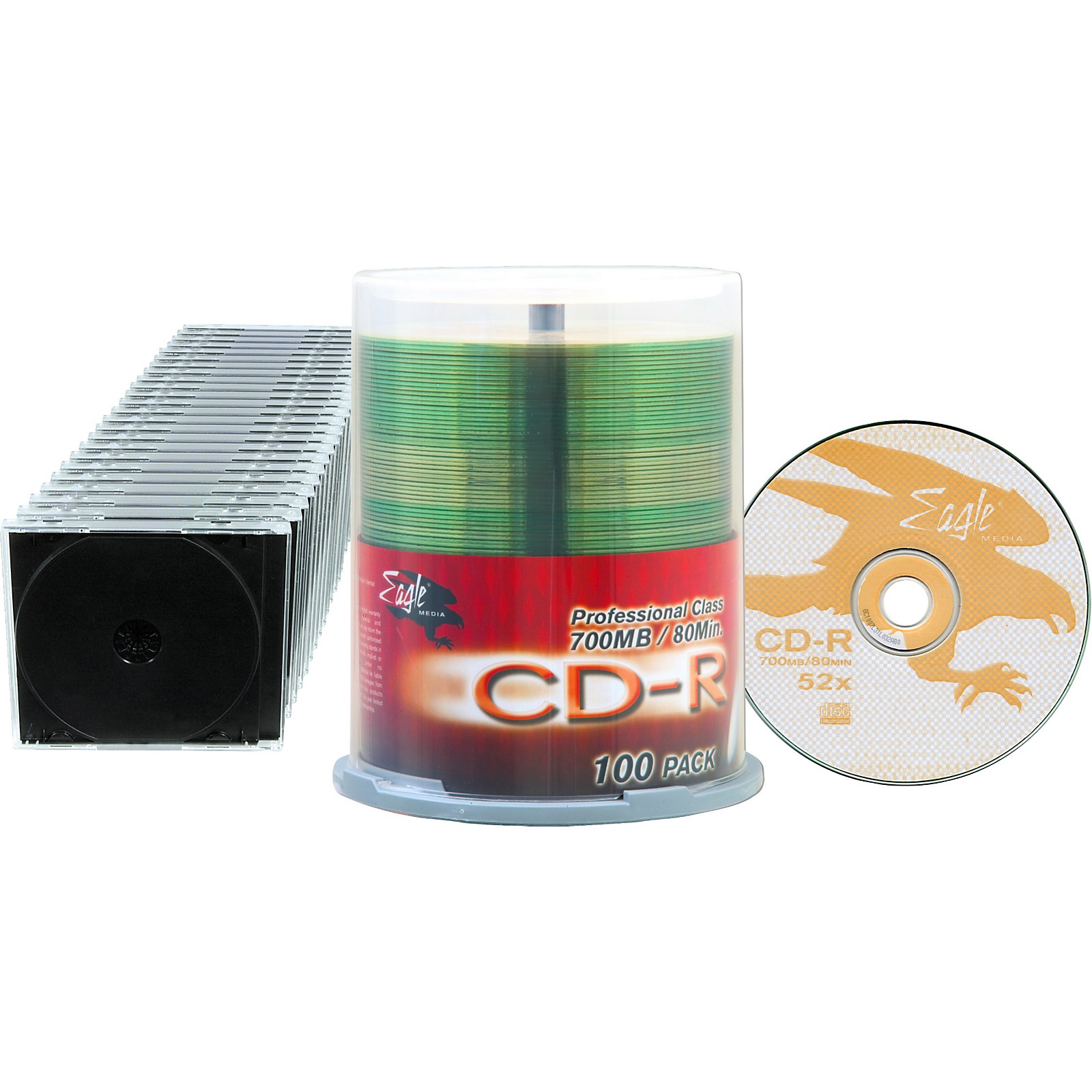 Eagle Media CD-R 100-Pack with Jewel Cases | Musician's Friend