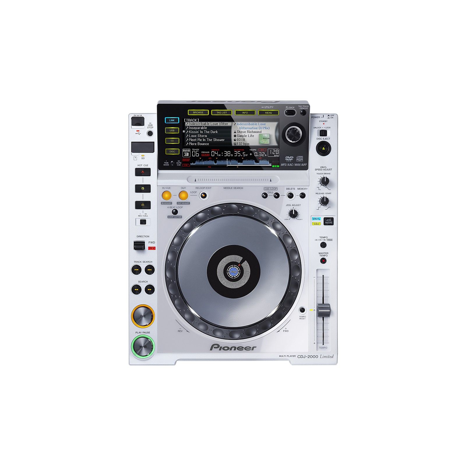 Pioneer CDJ-2000 Limited White Digital Multi Player | Musician's Friend