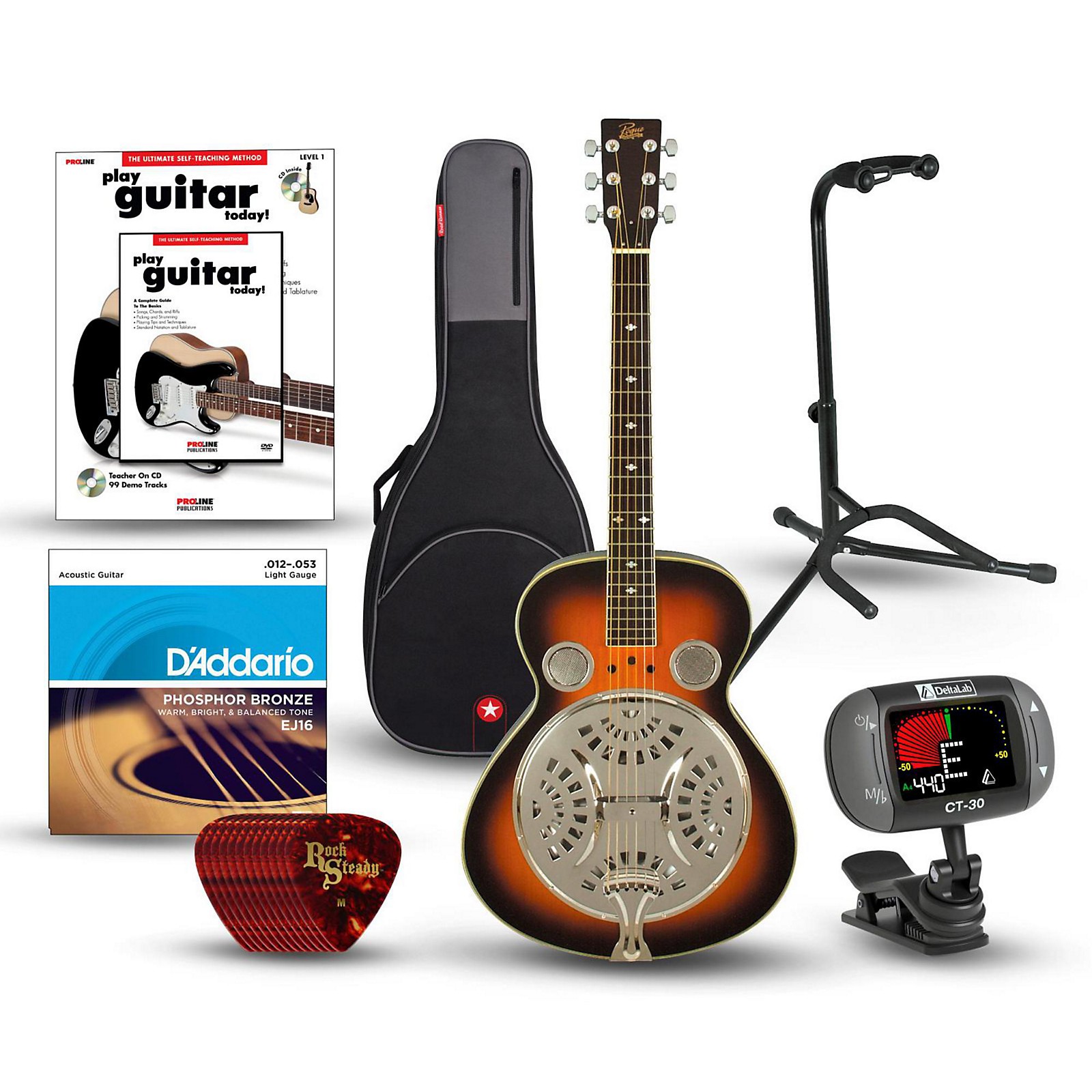 Rogue Classic Spider Resonator Round Neck Bundle | Musician's Friend