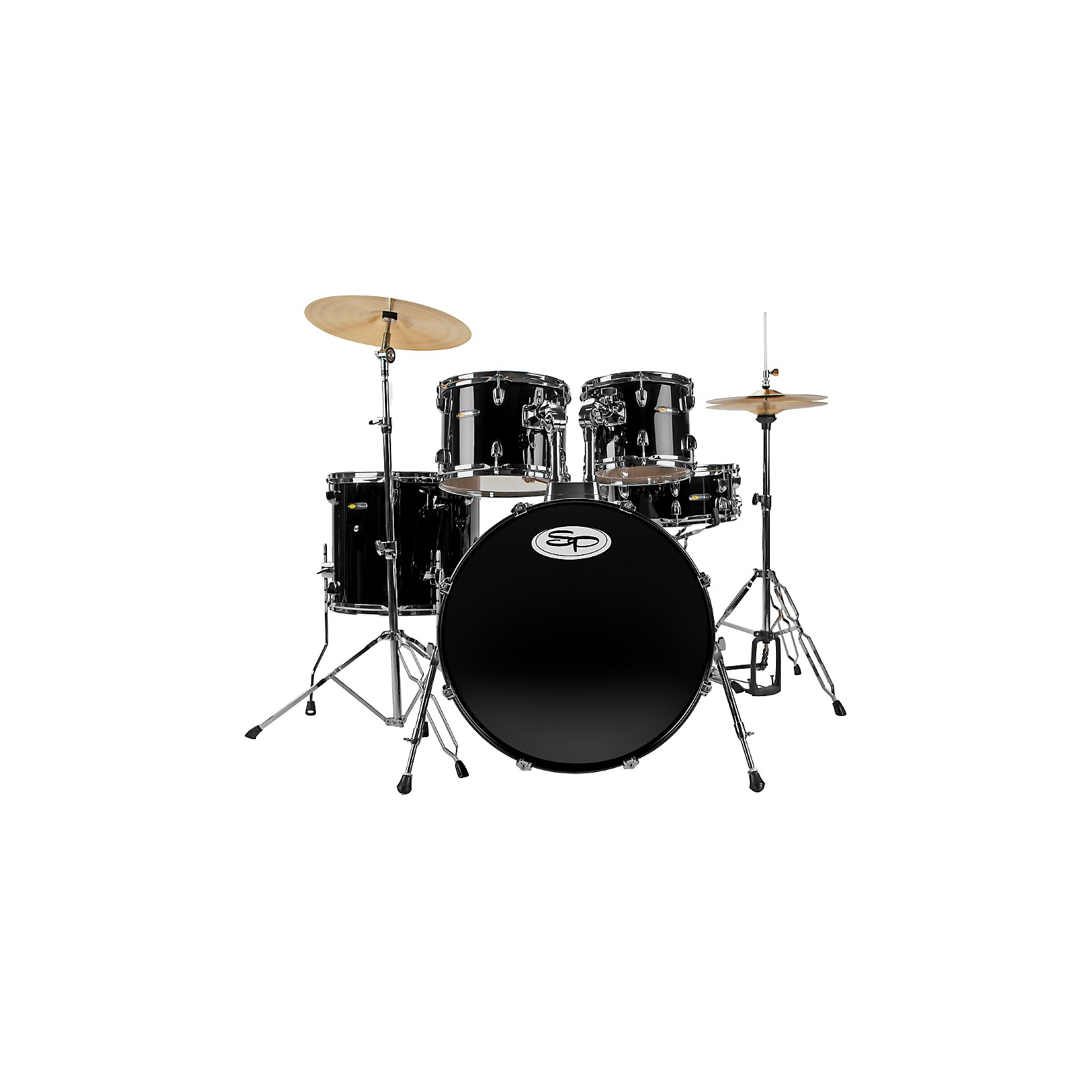 Sound Percussion Labs Complete 5-Piece Drum Set with Cymbals & Hardware ...