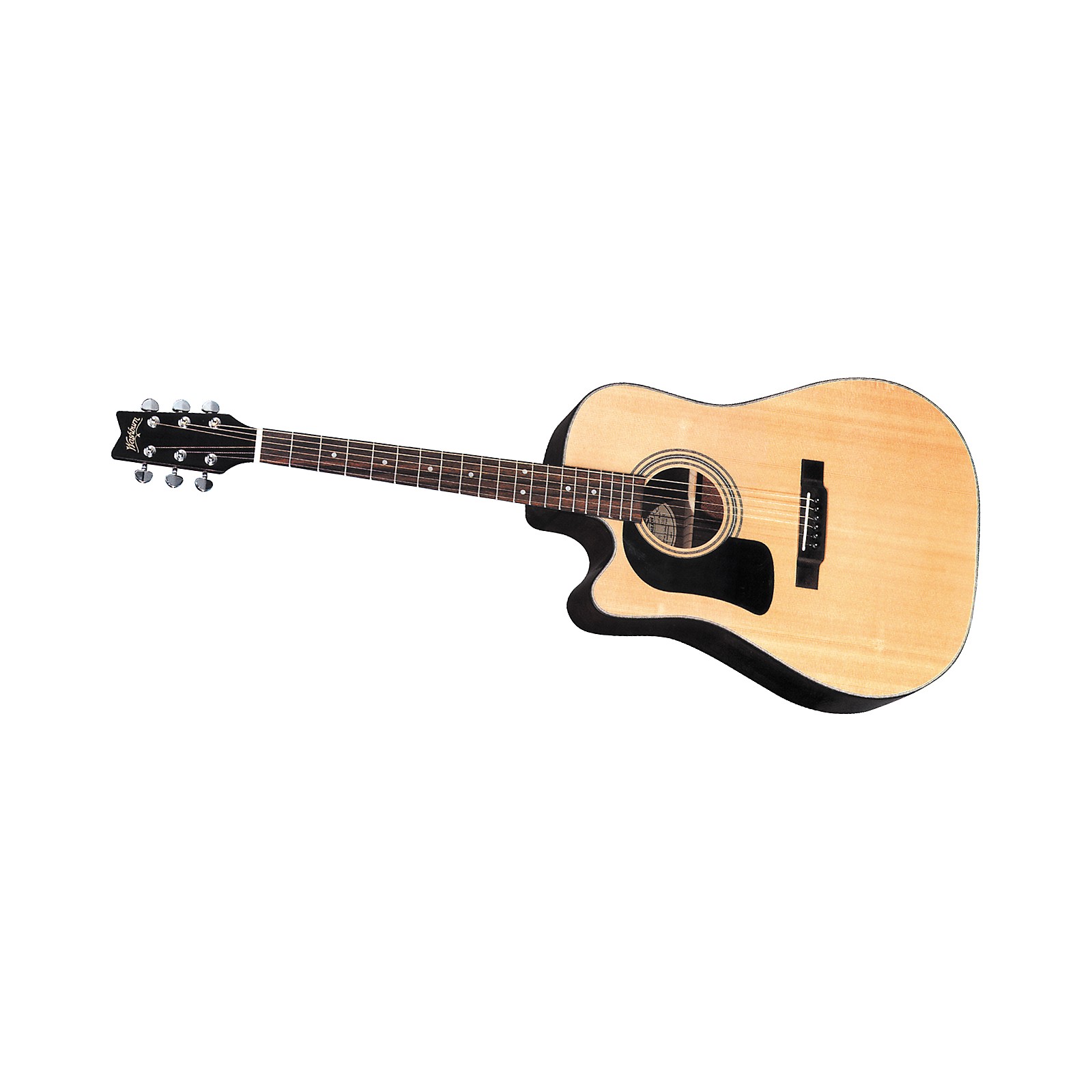 Washburn D10SCELH Left-Handed Cutaway Dreadnought Acoustic-Electric ...