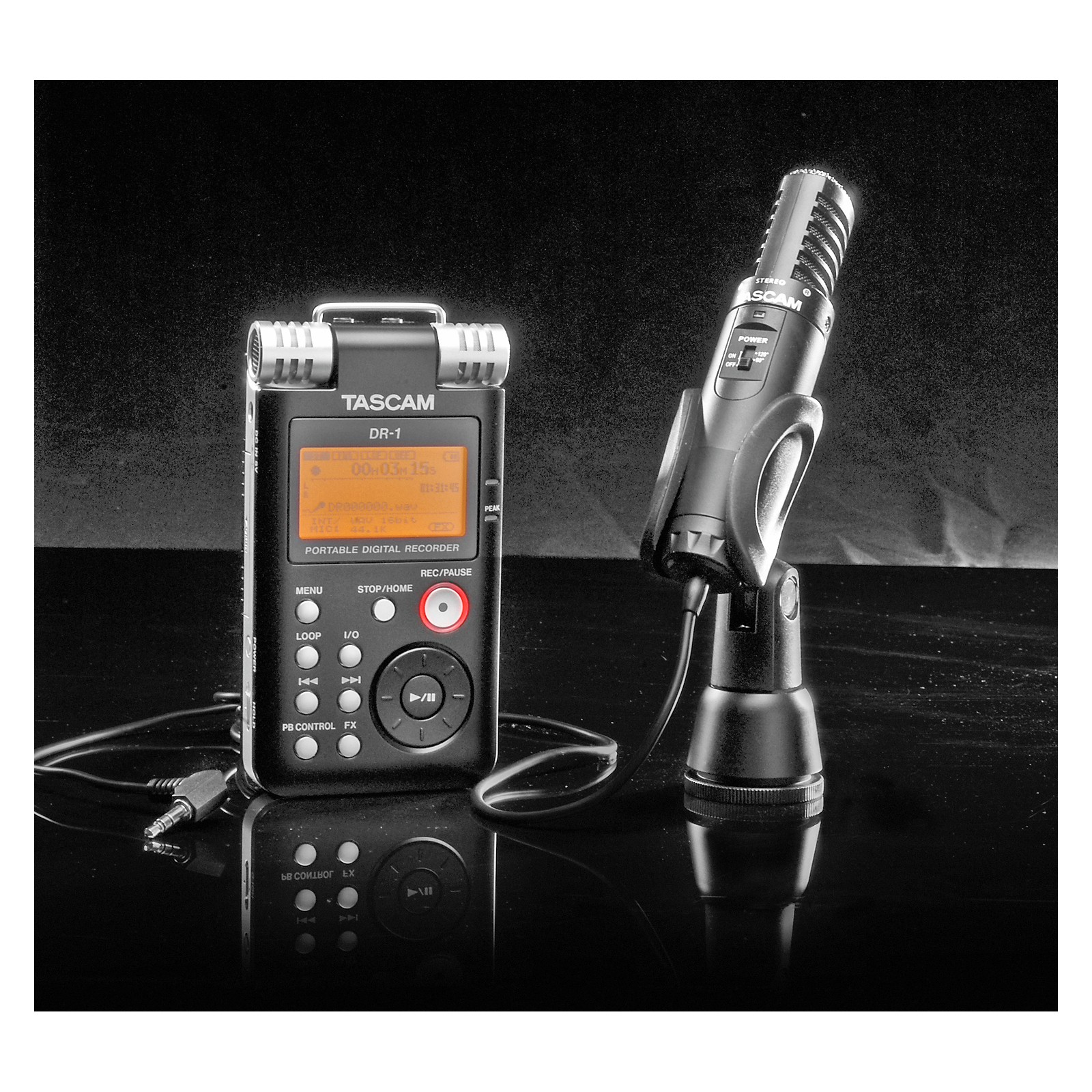Tascam DR-1 Field Recording Pack with TM-ST1 Microphone | Musician's Friend