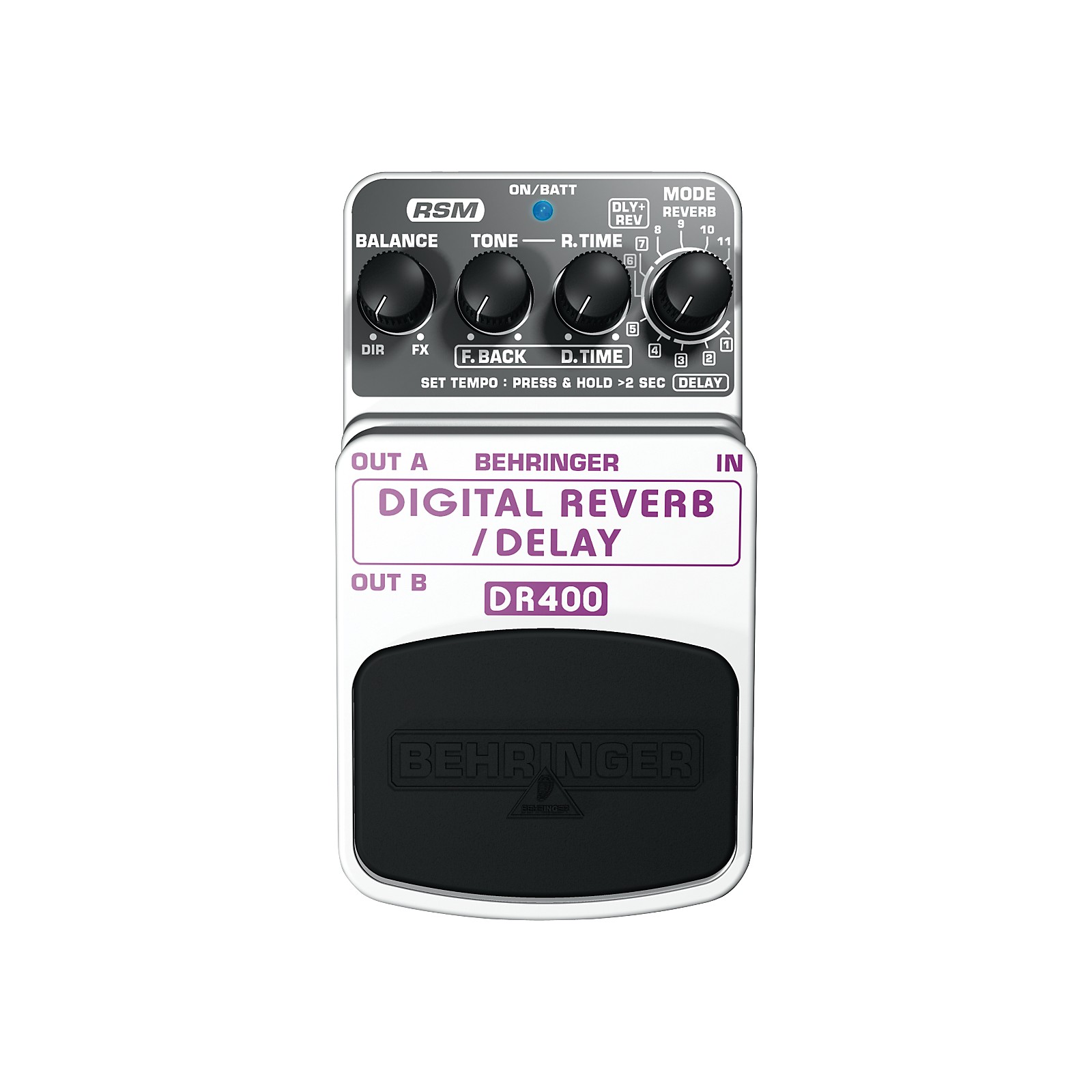 Behringer DR400 Digital Reverb/Delay Effects Pedal | Musician's Friend