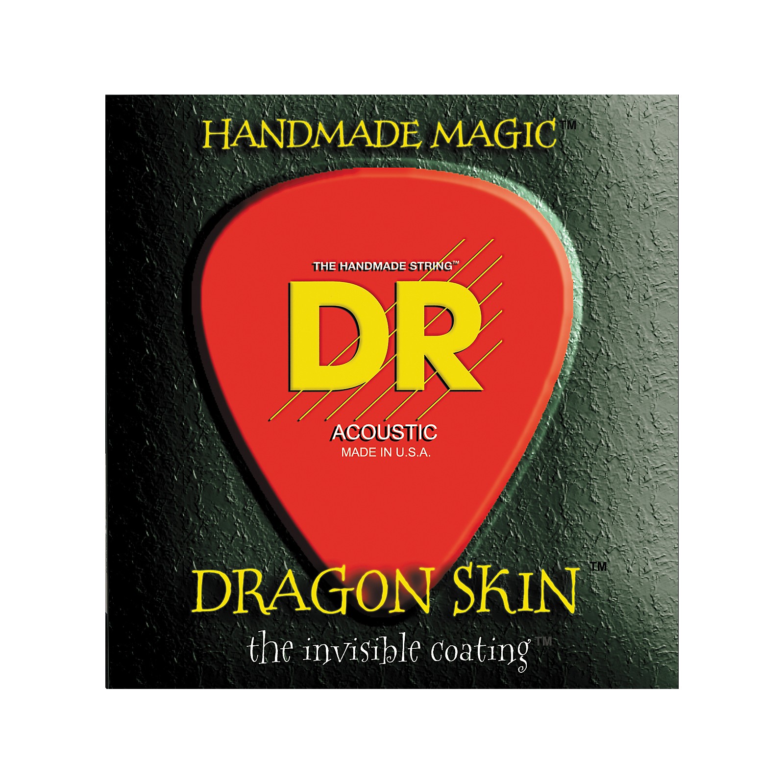DR Strings DSA-12 Dragon Skin Coated Medium Acoustic Guitar Strings 3 ...