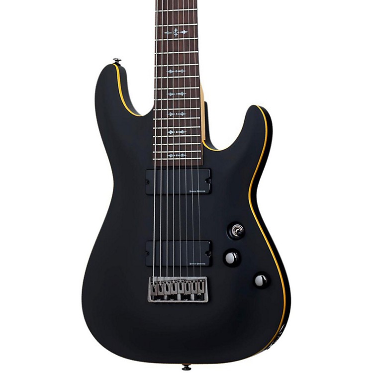 Schecter Guitar Research Demon-8 8-String Electric Guitar Satin Black ...