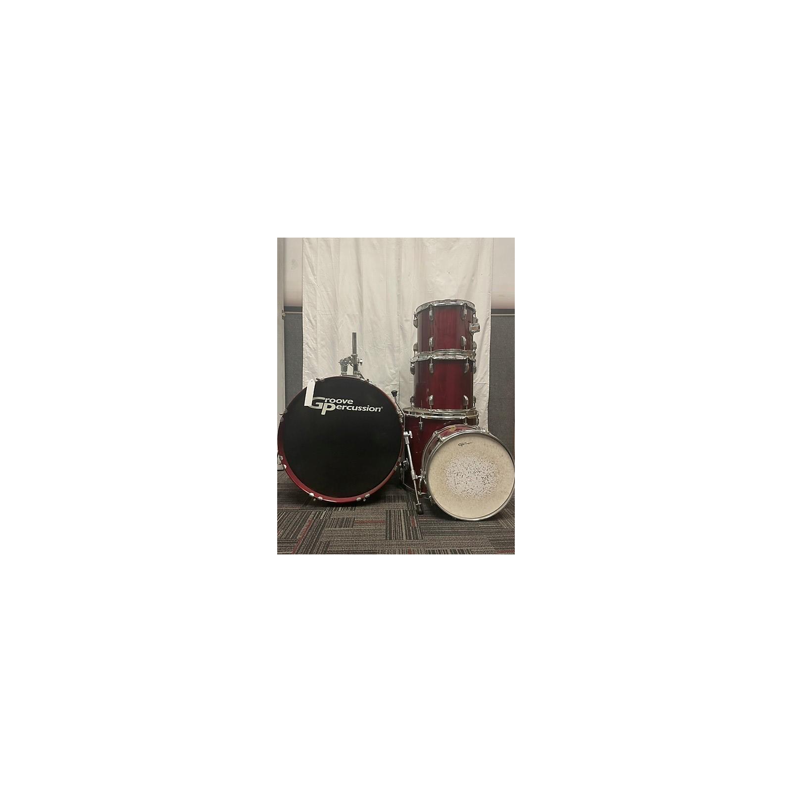 Used Groove Percussion Drum Set Drum Kit Red Laquer | Musician's Friend
