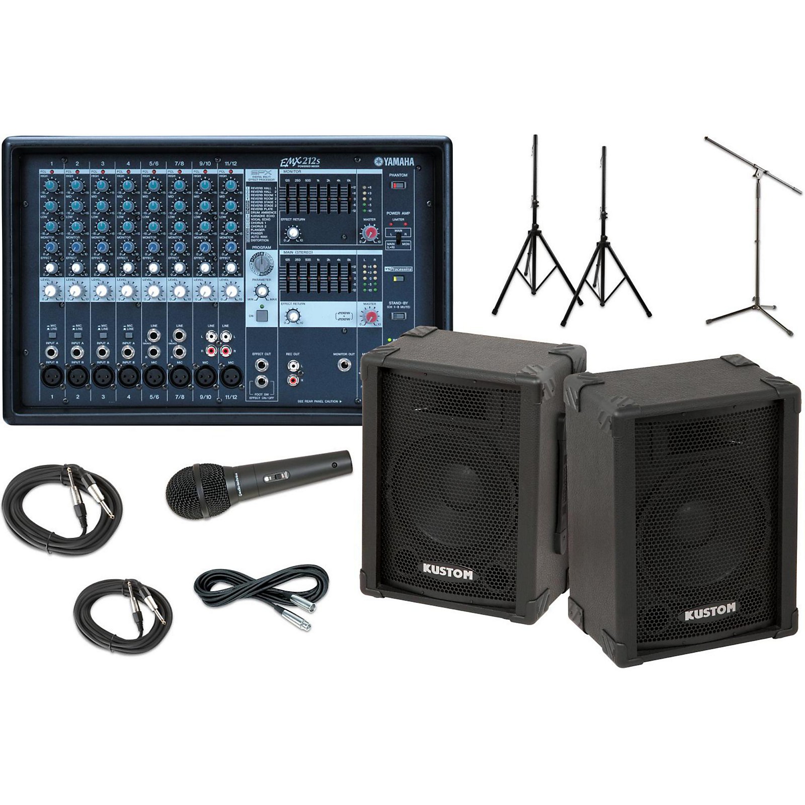 Yamaha EMX212S with Kustom KPC10 10" Speaker PA Package | Musician's Friend