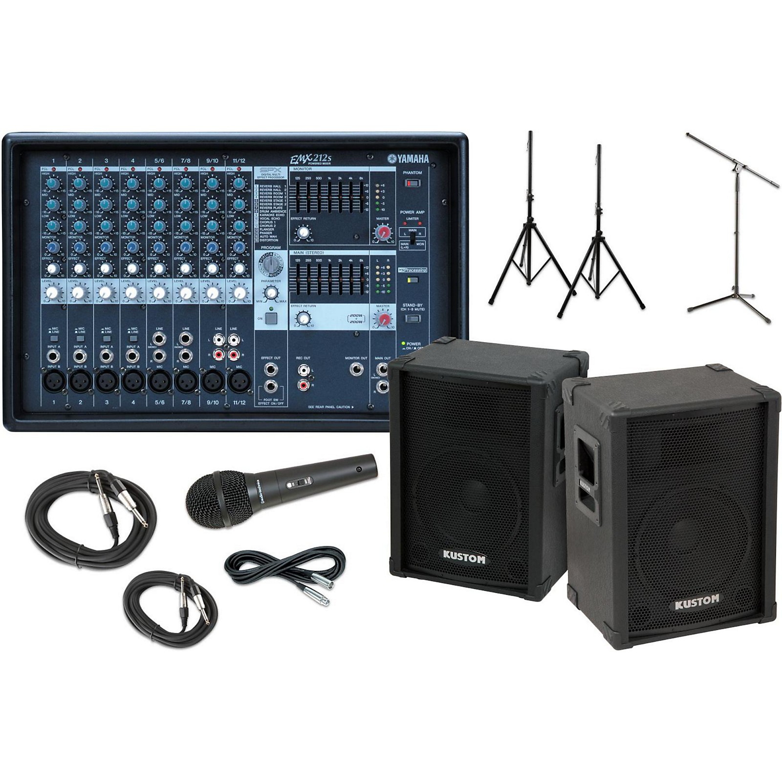 Yamaha EMX212S with Kustom KPC12 12" Speaker PA Package | Musician's Friend