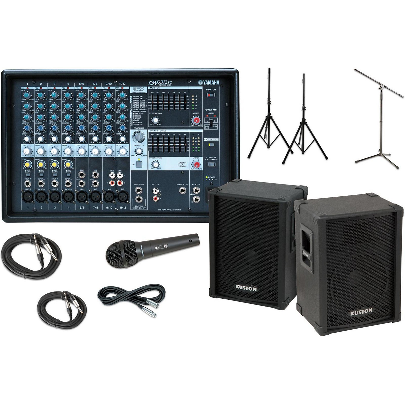 Yamaha EMX312SC with Kustom KPC12 12" Speaker PA Package | Musician's ...