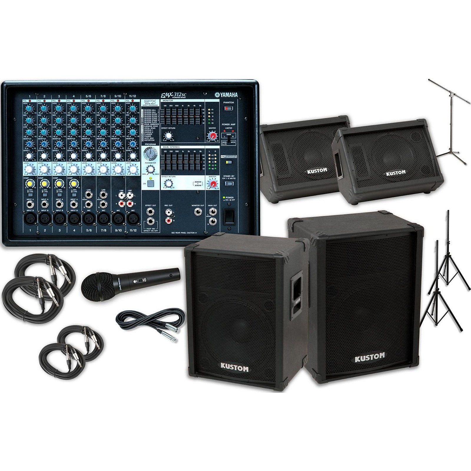 Yamaha EMX312SC with Kustom KPC15 and 10" Monitor Package | Musician's ...