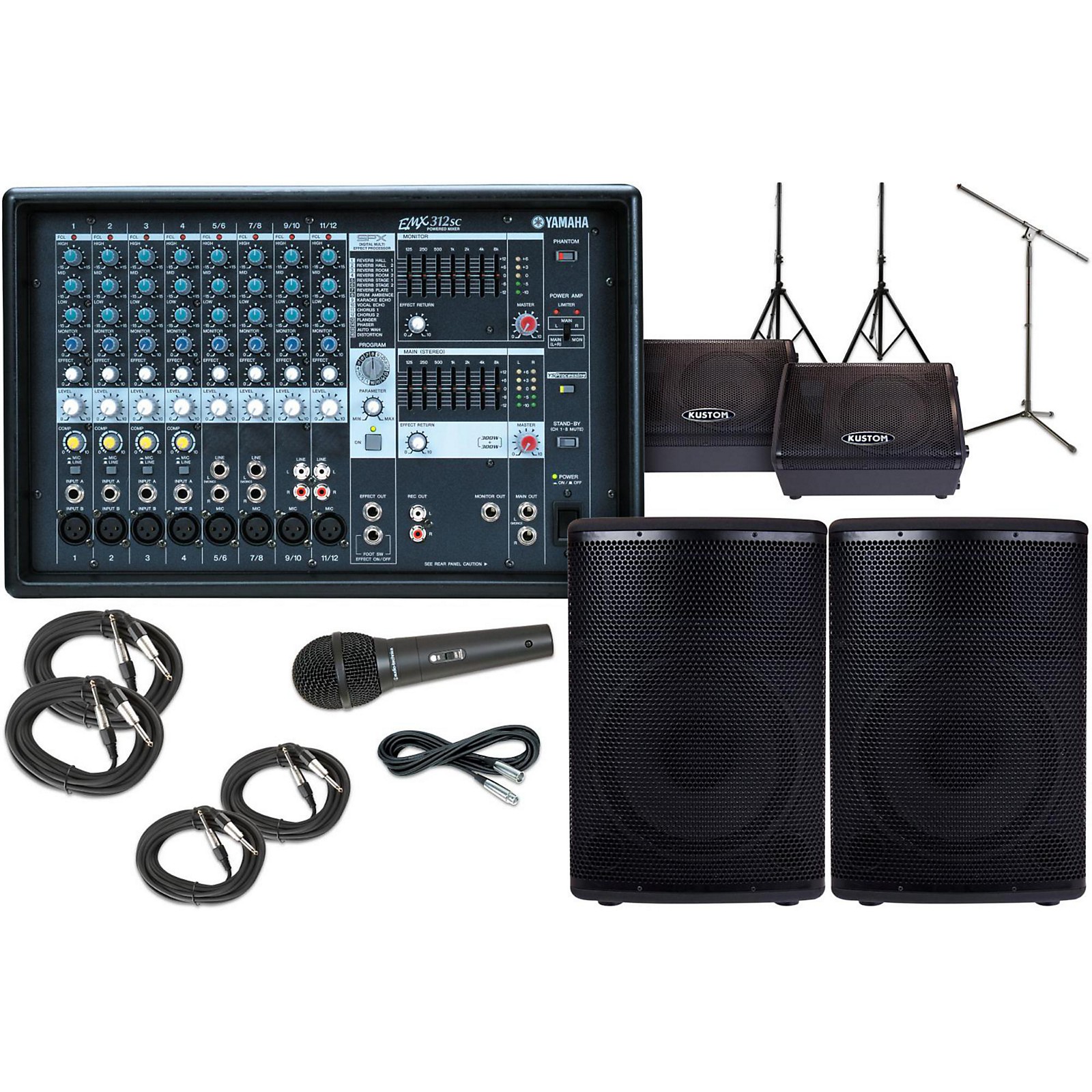 Yamaha EMX312SC with Kustom KPX112 and 12" Monitor Package | Musician's ...