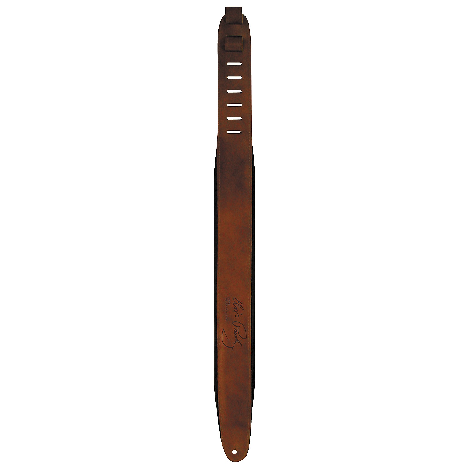 Perri's Elvis Presley Signature Brown Leather Guitar Strap | Musician's ...