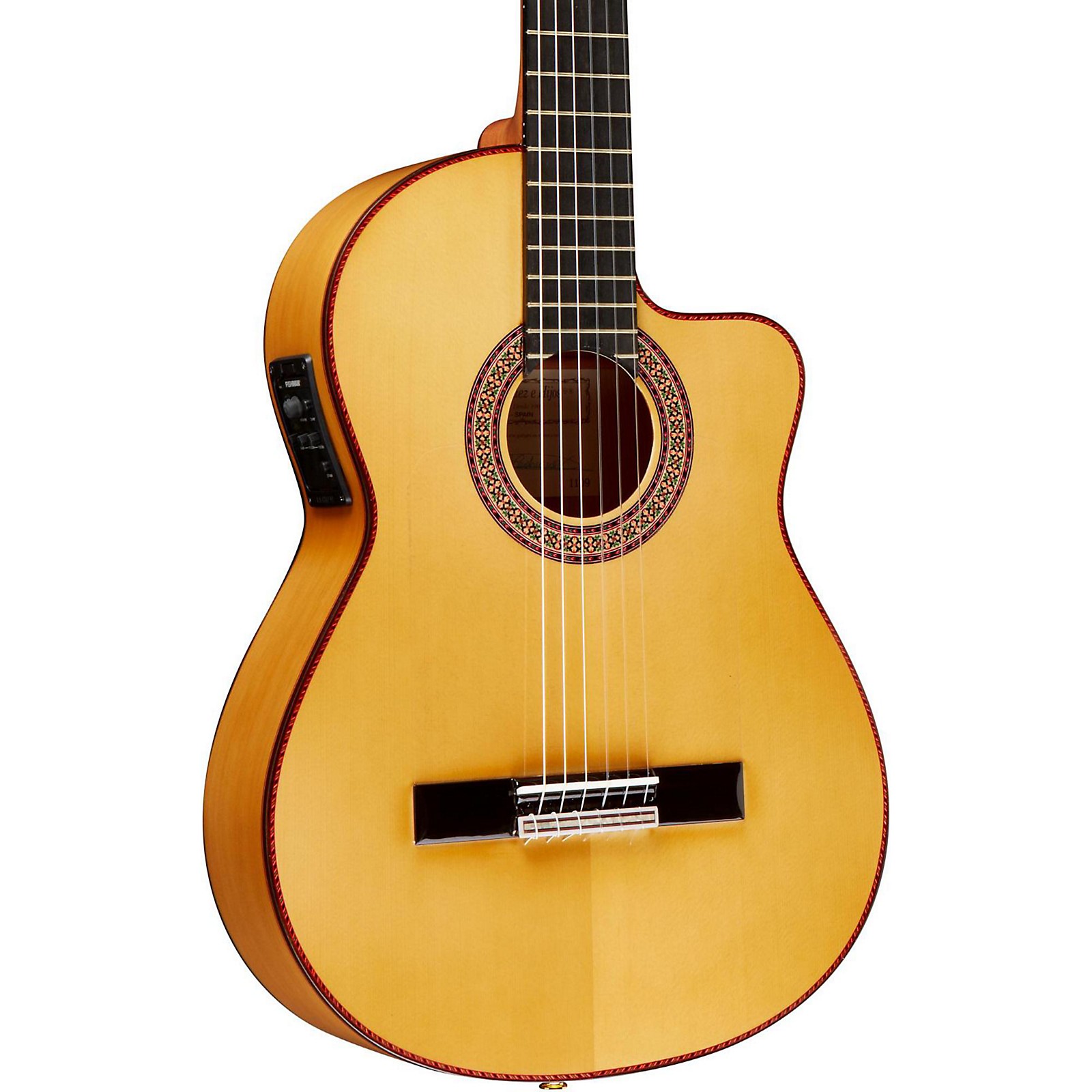 Manuel Rodriguez FF Cutaway Cypress Classical Acoustic-Electric Guitar ...