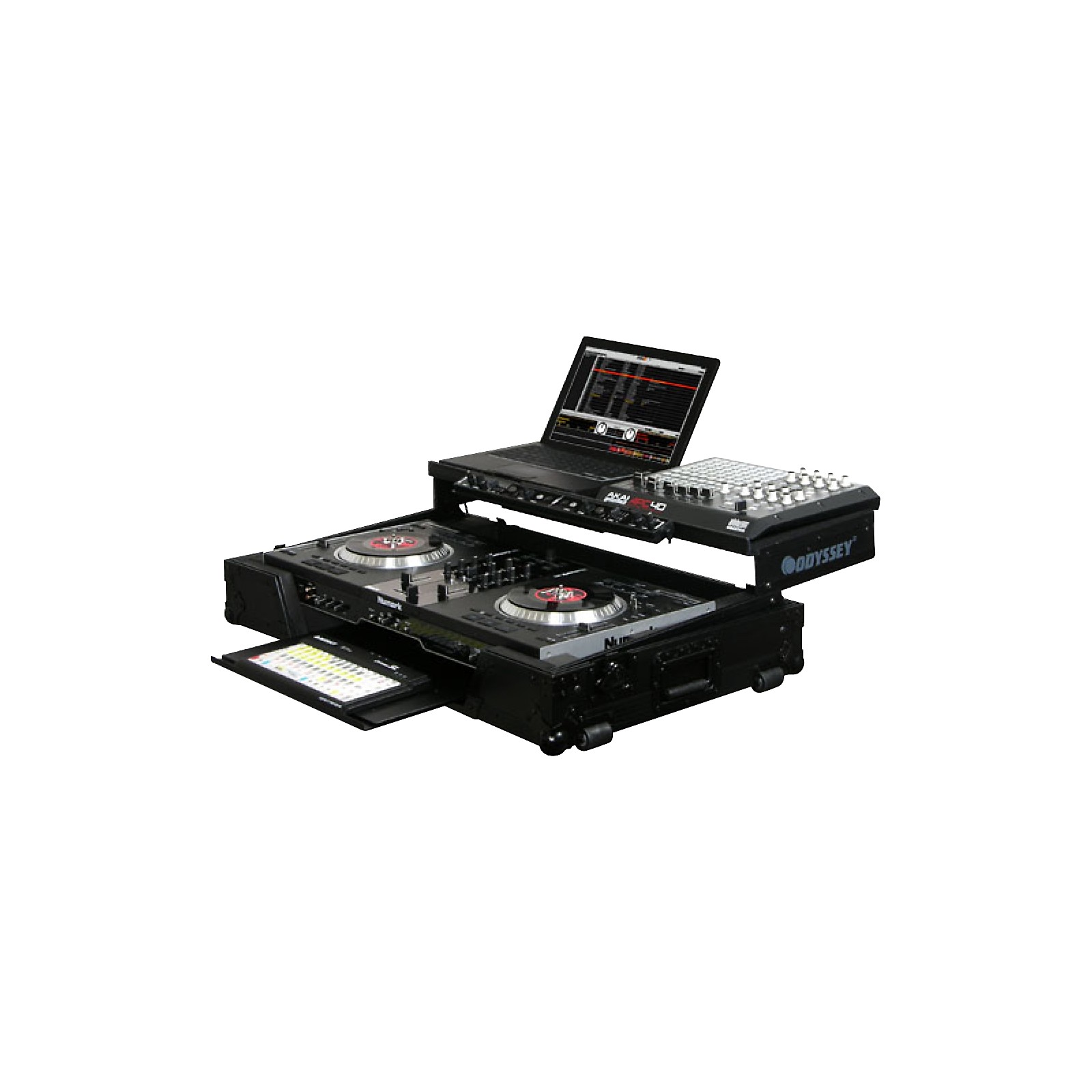 Odyssey FZGSNS7WFXBL Glide Style DJ Coffin Case for Numark NS7FX ...