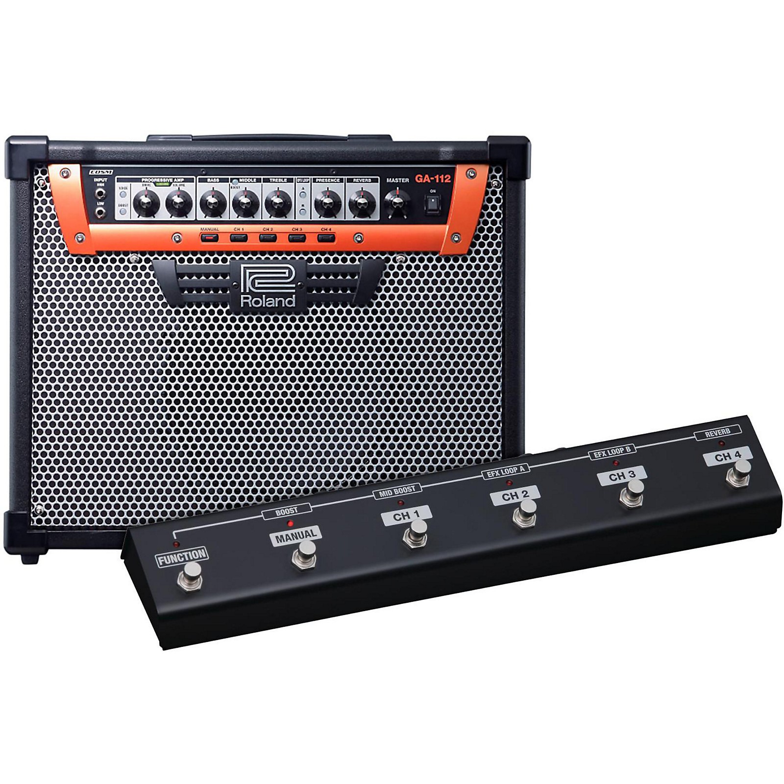 Roland GA-112 1X12 100W Guitar Combo Amplifier w/ Footswitch | Musician ...