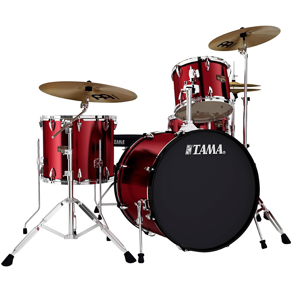 Tama Imperialstar 4-Piece Drum Kit with Cymbals Vintage Red | eBay