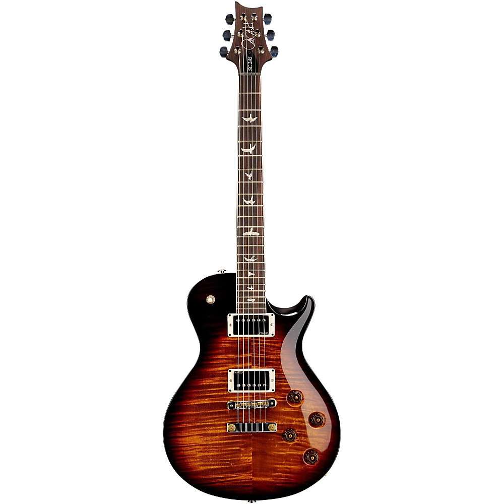 Prs Sc 245 Figured Flame Maple Top Electric Guitar Black Gold Burst ...