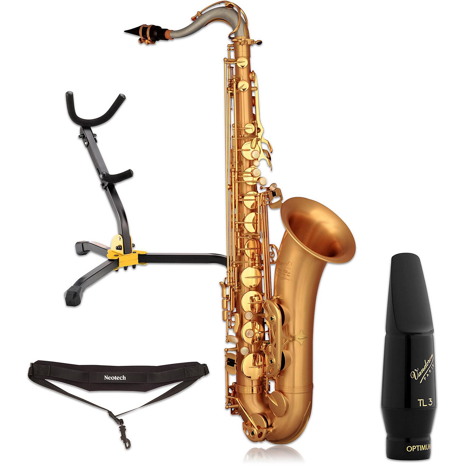 P. Mauriat LEBRAVO200T Intermediate Matte Finish Tenor Saxophone Kit ...