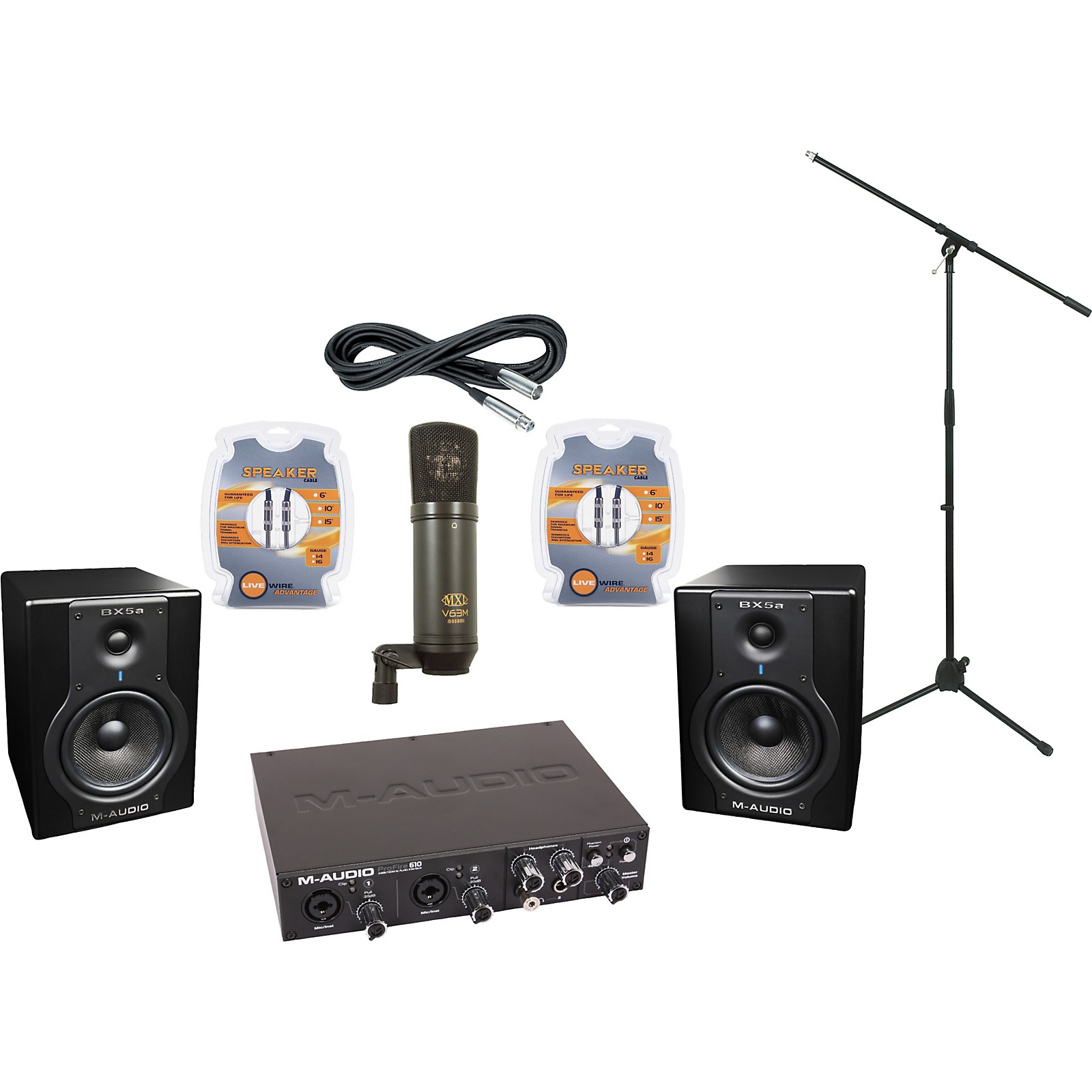 M-Audio M-Audio ProFire 610 and BX5a Recording Package | Musician's Friend