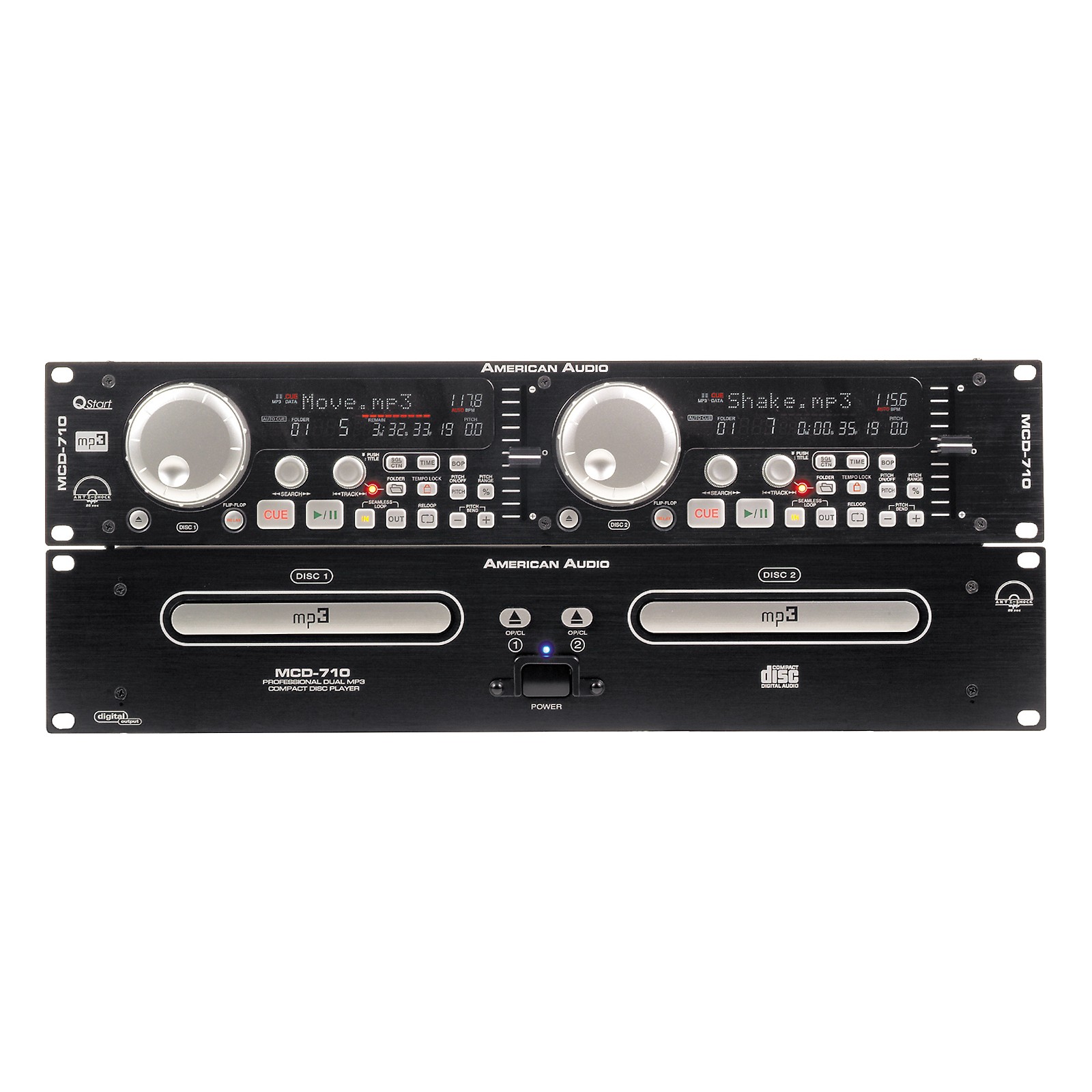 American Audio MCD-710 Rackmount Dual CD/MP3 Player | Musician's Friend