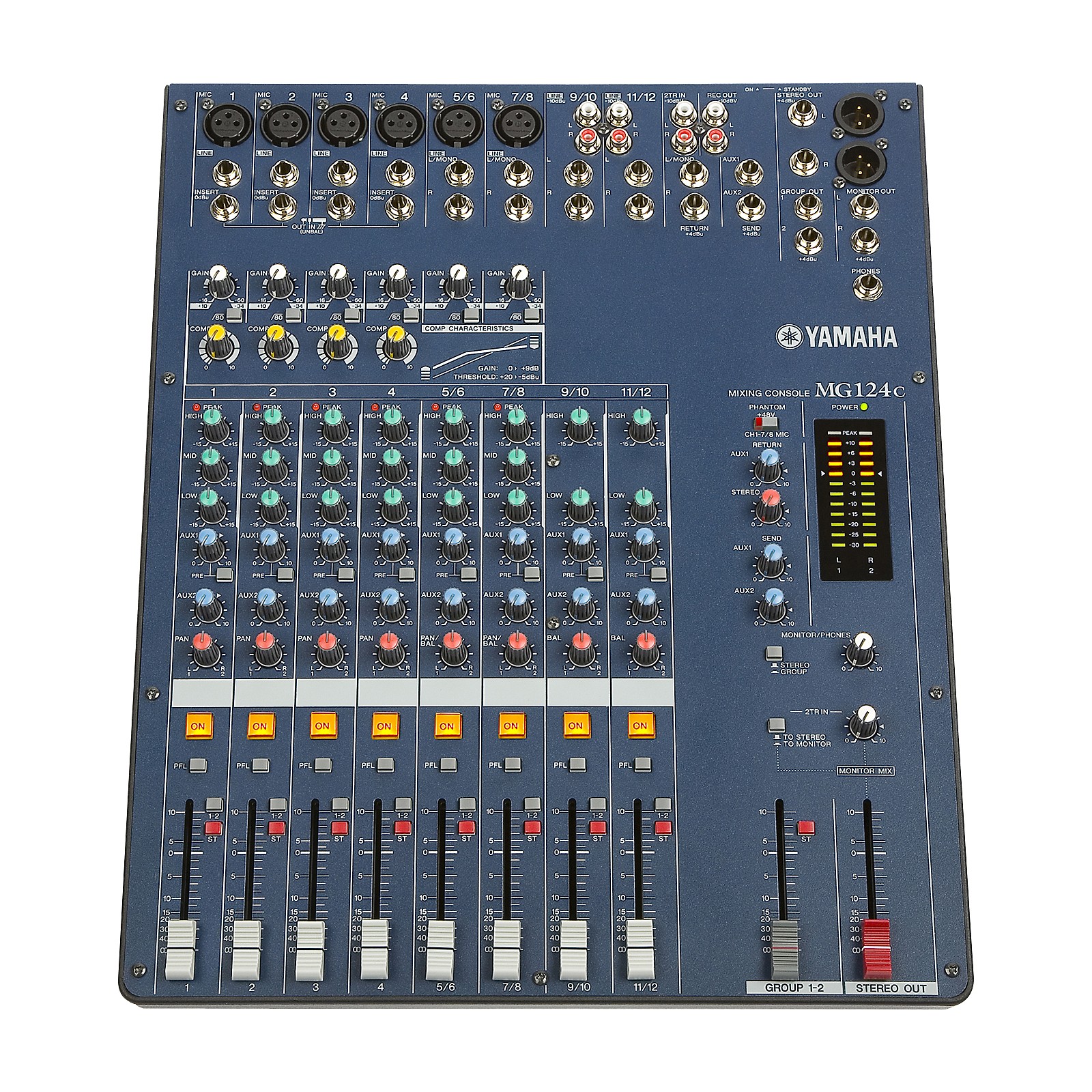 Yamaha MG124C 12-Input Stereo Mixer with Compression | Musician's Friend