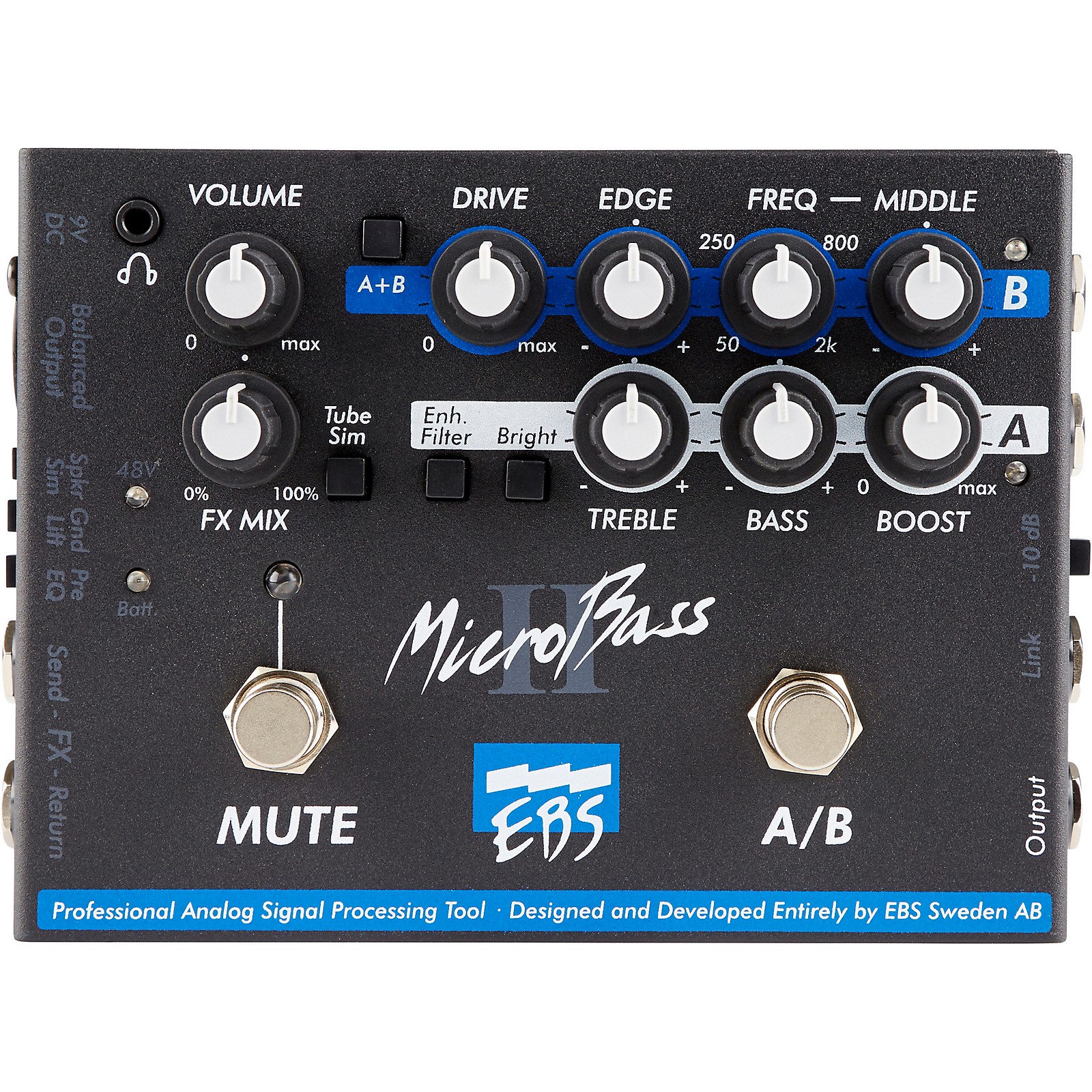 EBS MicroBass II Bass Preamp Pedal | Musician's Friend