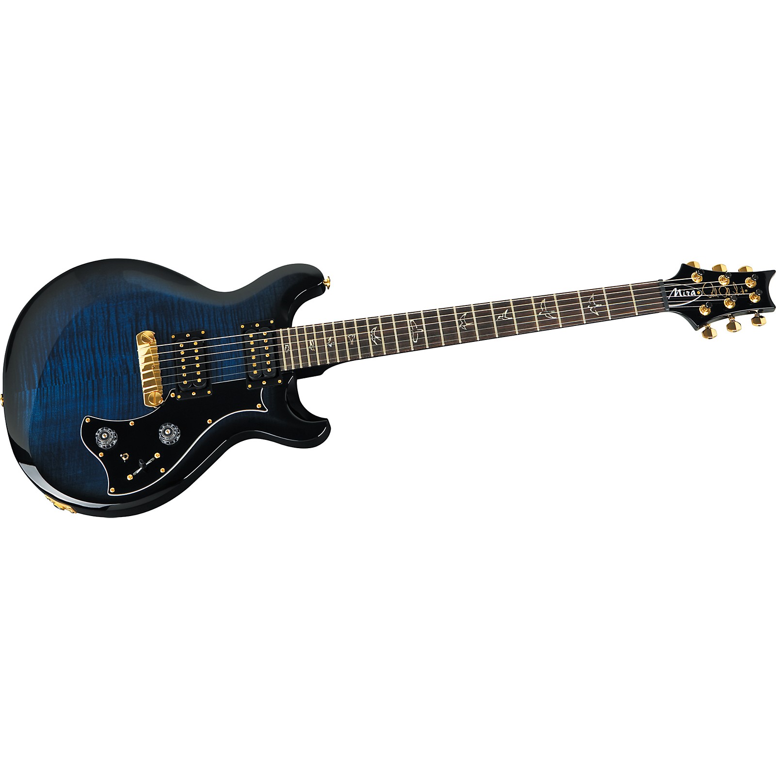 PRS Mira Flame Maple Top, Standard Neck with Bird Inlays and Gold ...