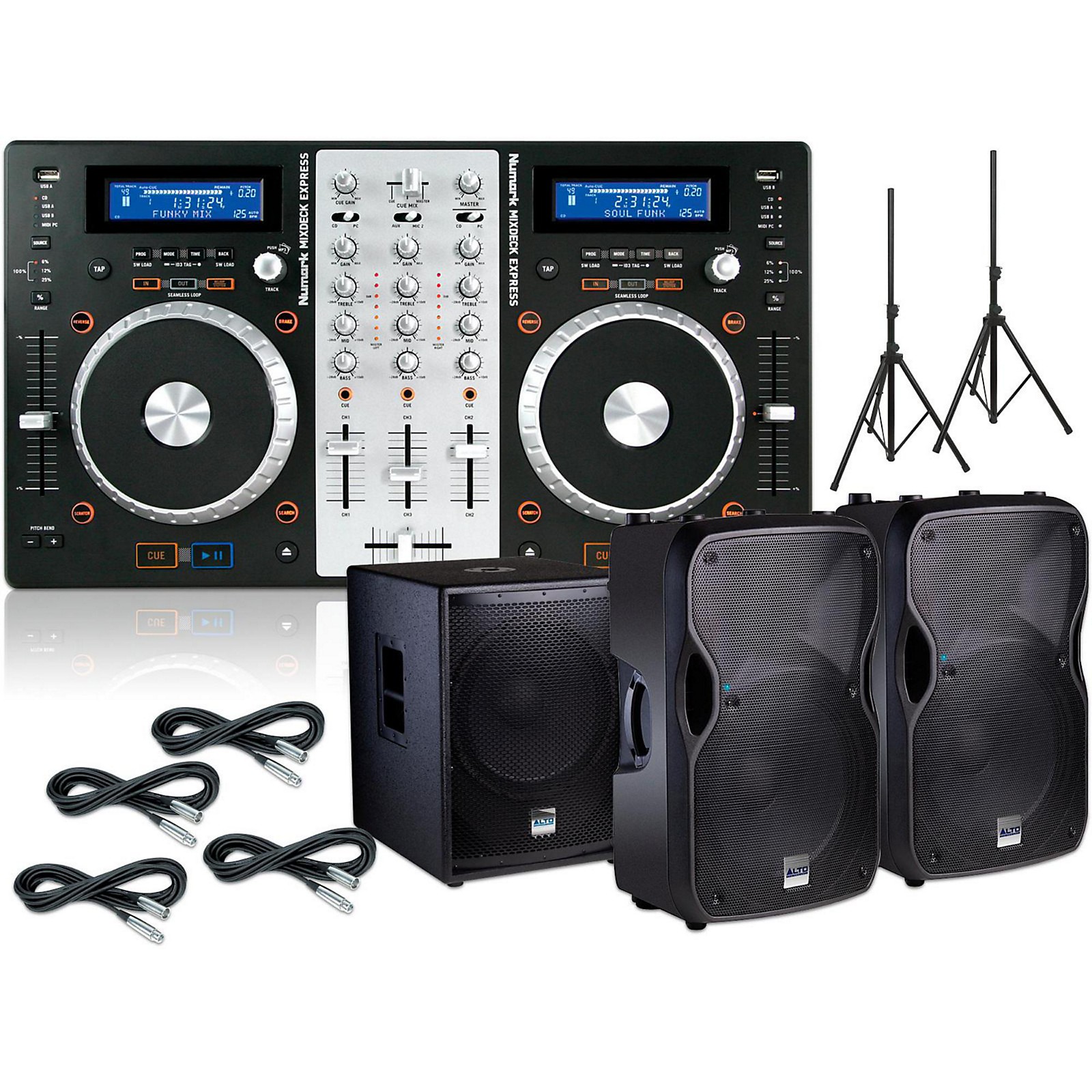 Numark Mixdeck Express Bundle with Alto TS112A Speakers | Musician's Friend