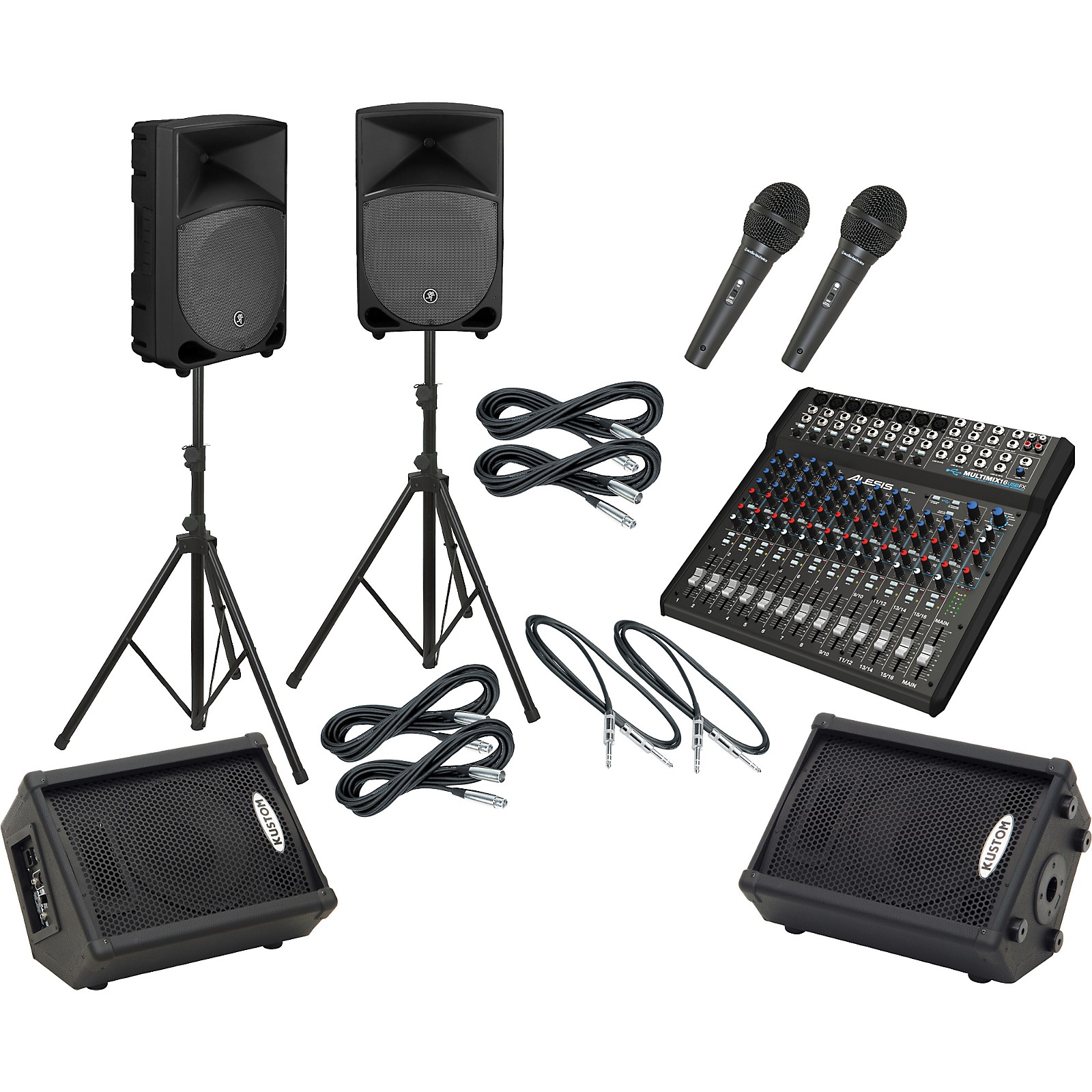 Alesis Multimix 16 USB FX / TH-12A Mains & Monitors Package | Musician ...