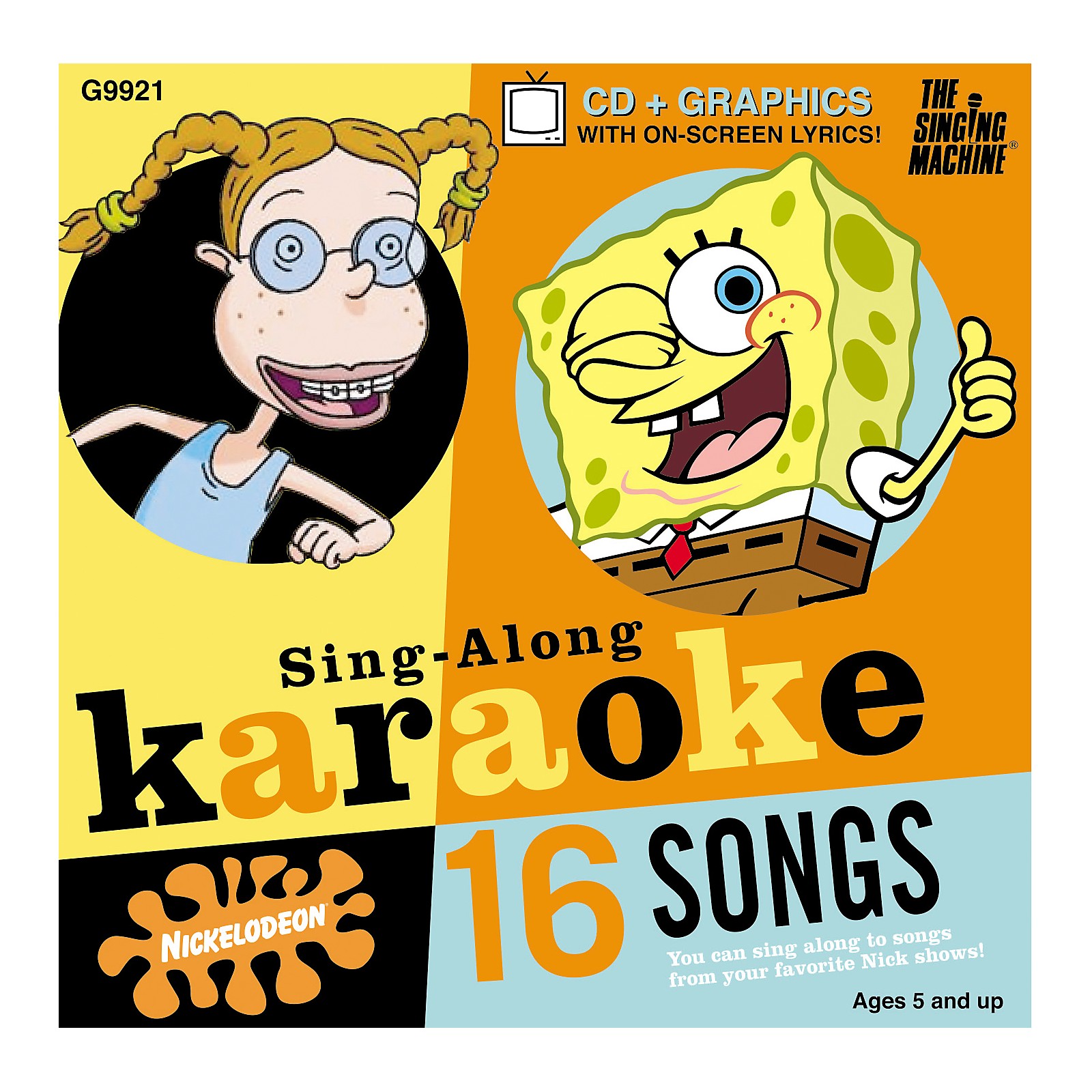 The Singing Machine Nickelodeon SpongeBob SquarePants Volume 1 Karaoke ...