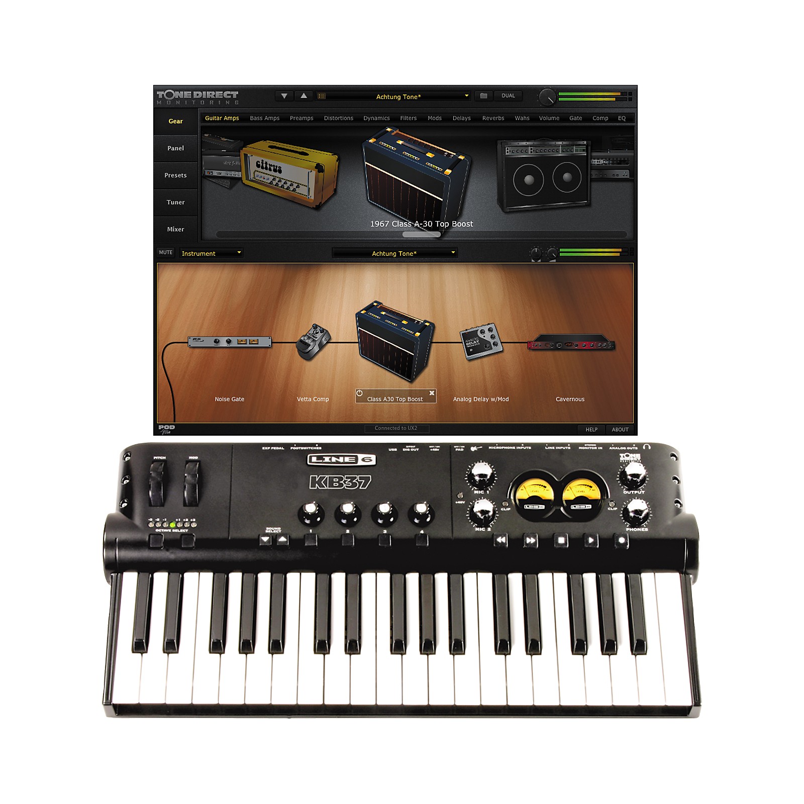 Line 6 POD Studio KB37 USB Audio Interface with POD Farm Plug-in ...