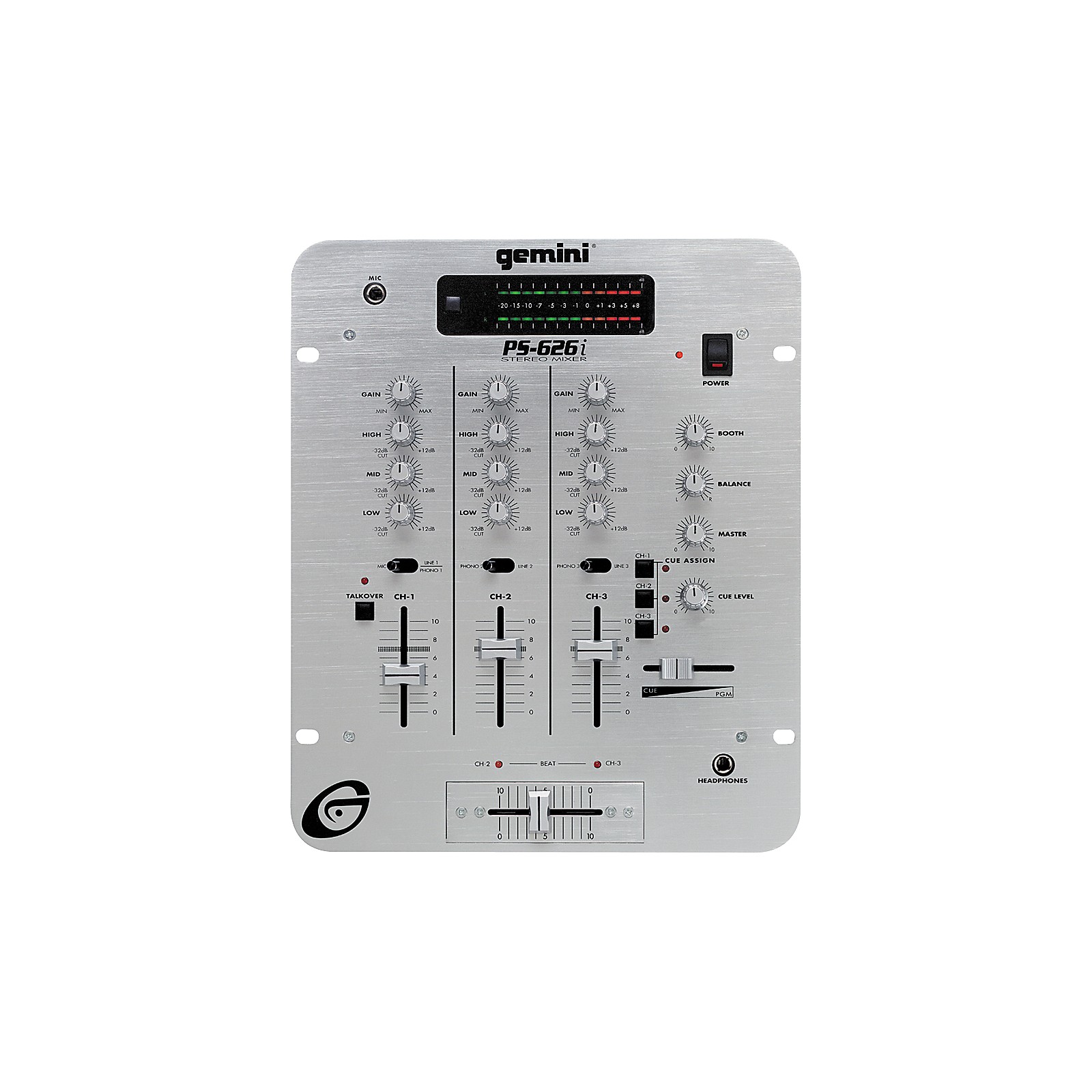 Gemini PS-626i 3 Channel Pro Preamp Mixer | Musician's Friend