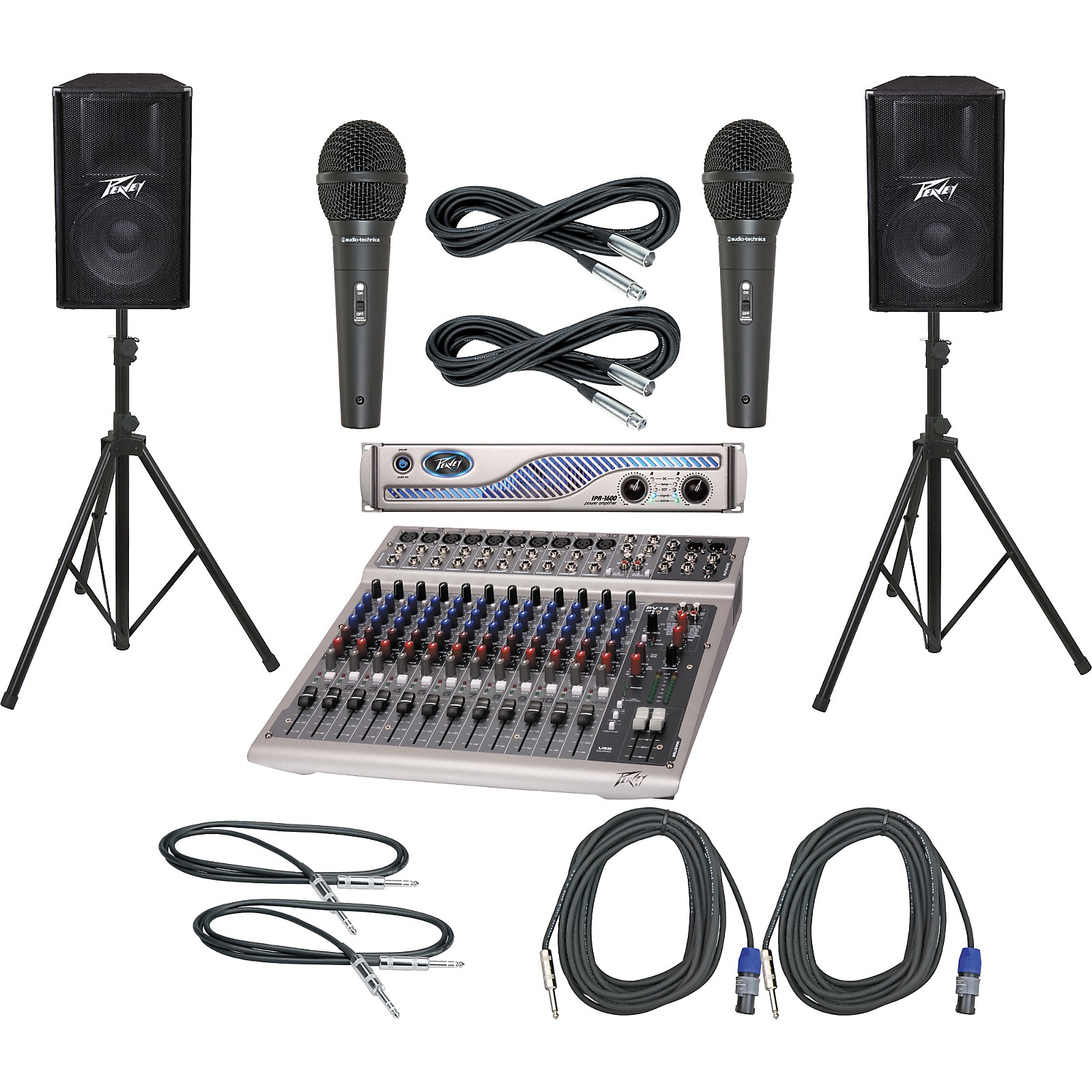 Peavey PV14 USB / IPR 1600 / PV115 PA Package | Musician's Friend