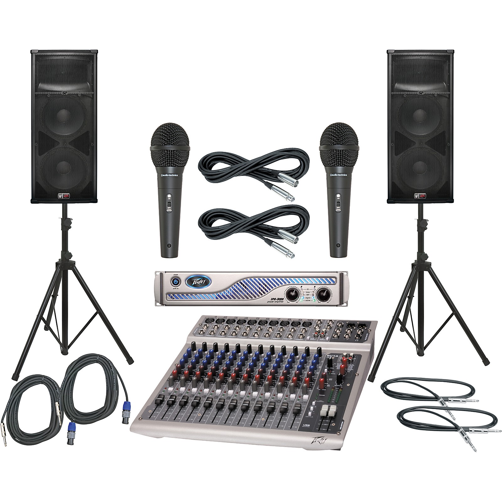 Peavey PV14 USB / IPR 3000 / SP4 PA Package | Musician's Friend